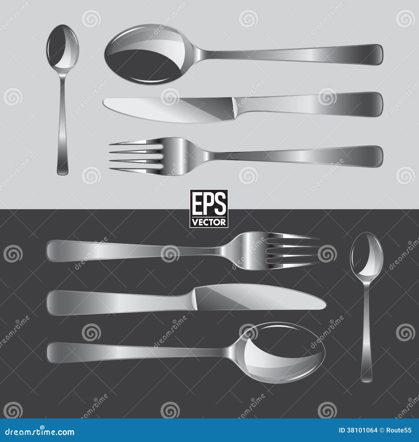 Cutlery set stock vector. Illustration of isolated, blank - 38101064