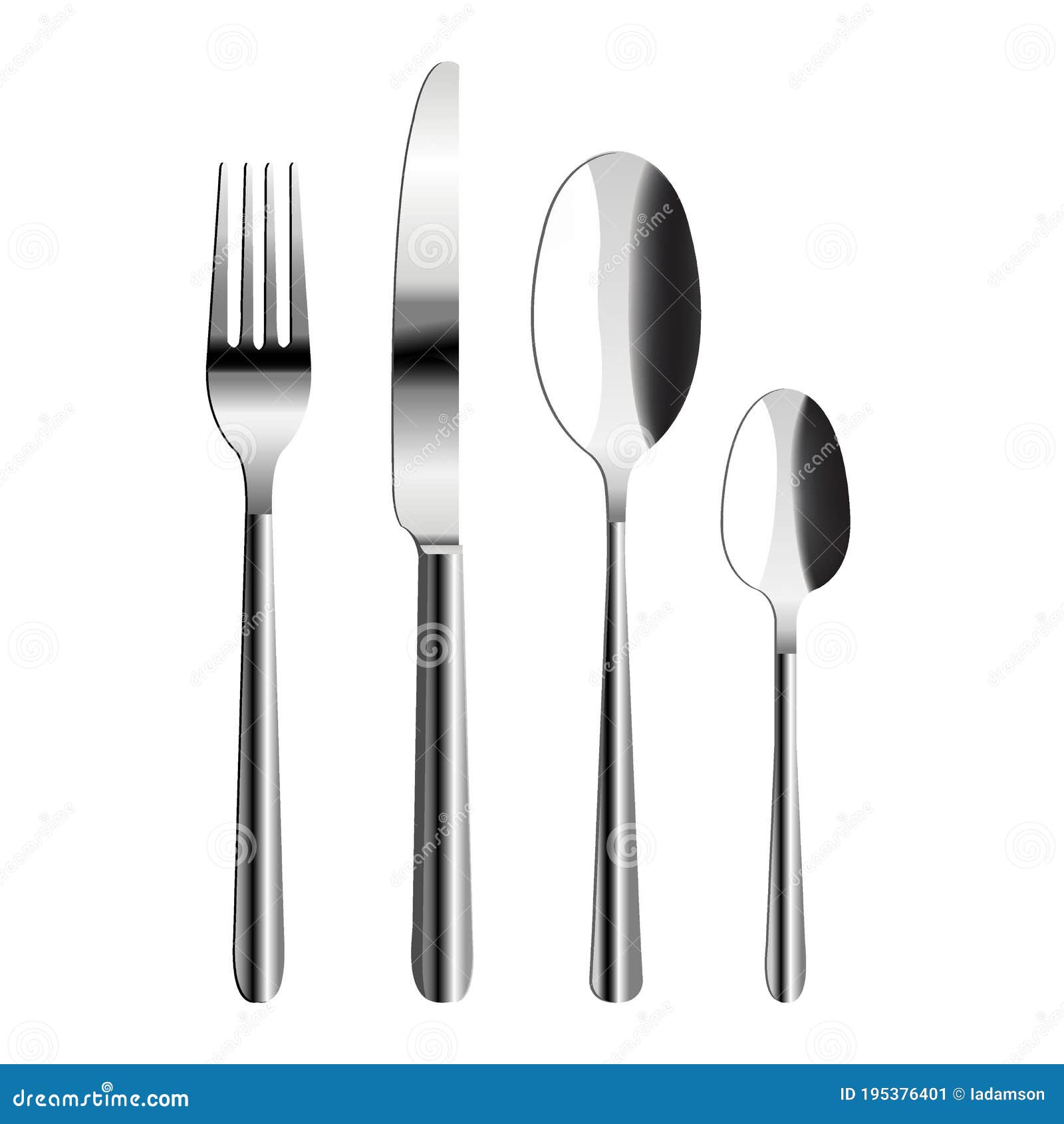 Cutlery Set stock vector. Illustration of cutlery, knife - 195376401