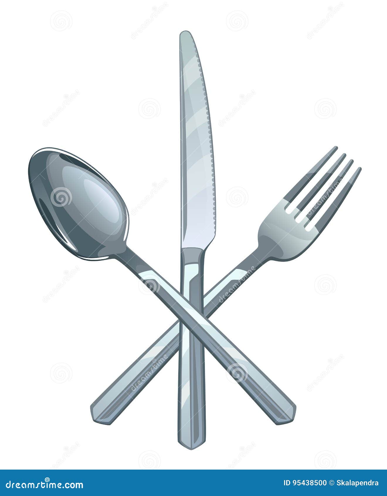 Cutlery set stock vector. Illustration of knife, cook - 95438500