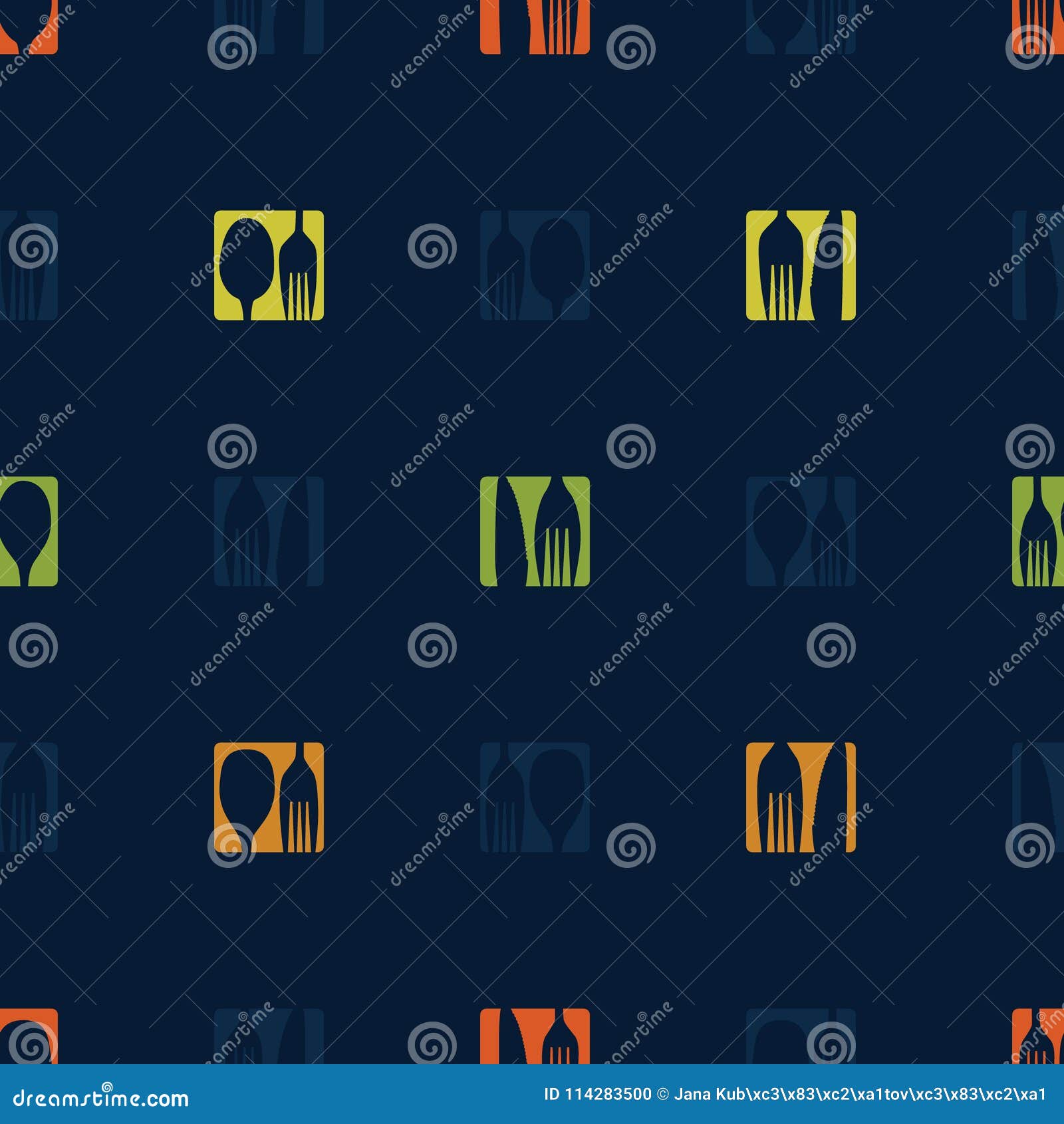 Cutlery Signs Background Vector Illustration | CartoonDealer.com #114283500