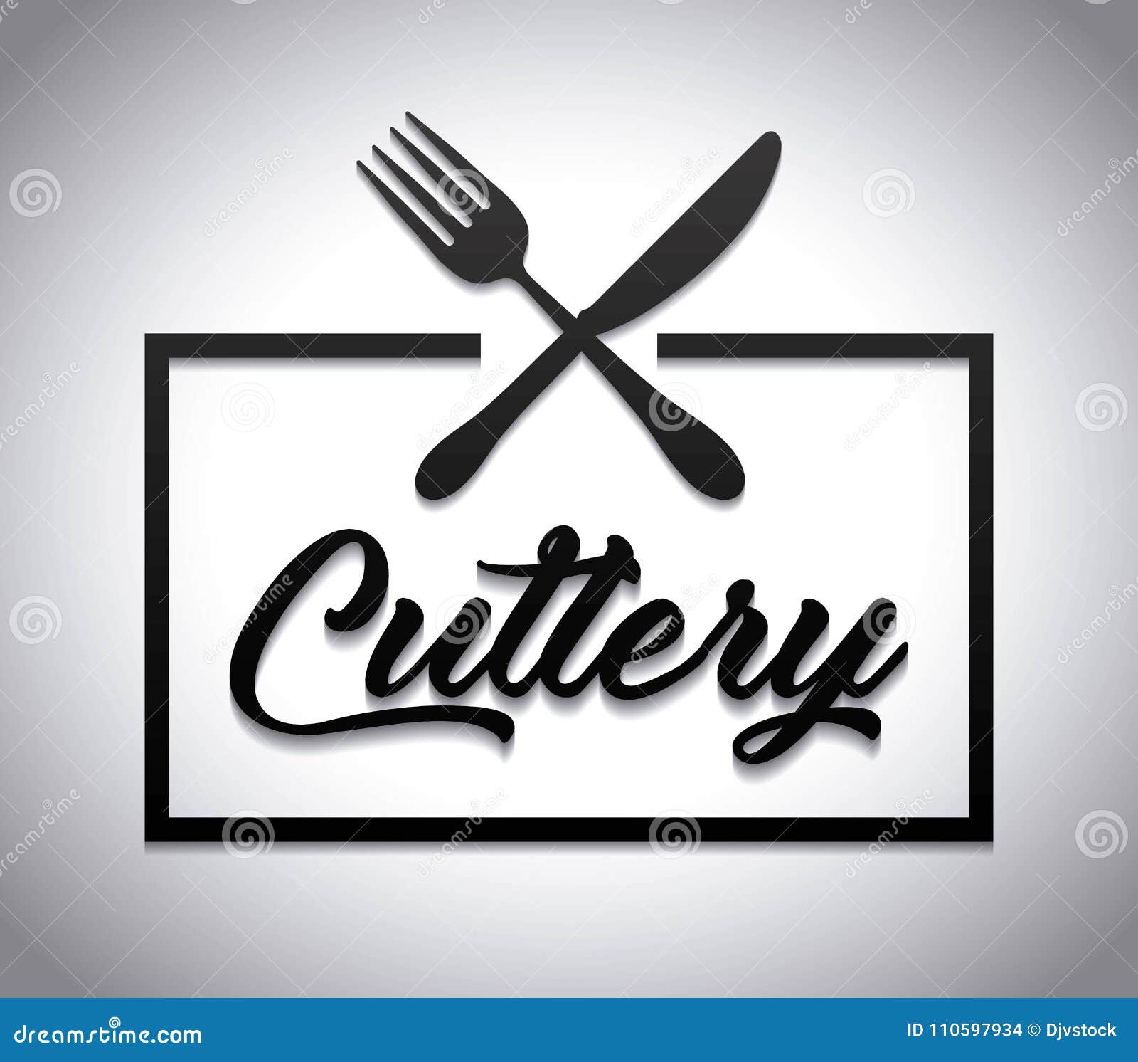 Cutlery symbol design stock vector. Illustration of kitchen - 110597934