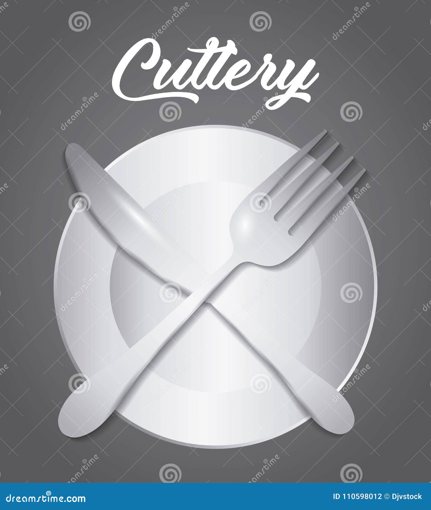 Cutlery symbol design stock vector. Illustration of cafe - 110598012