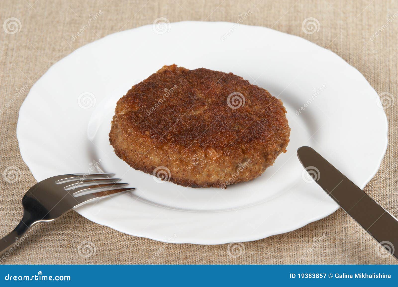 Cutlet stock image. Image of delicious, utensils, yummy - 19383857