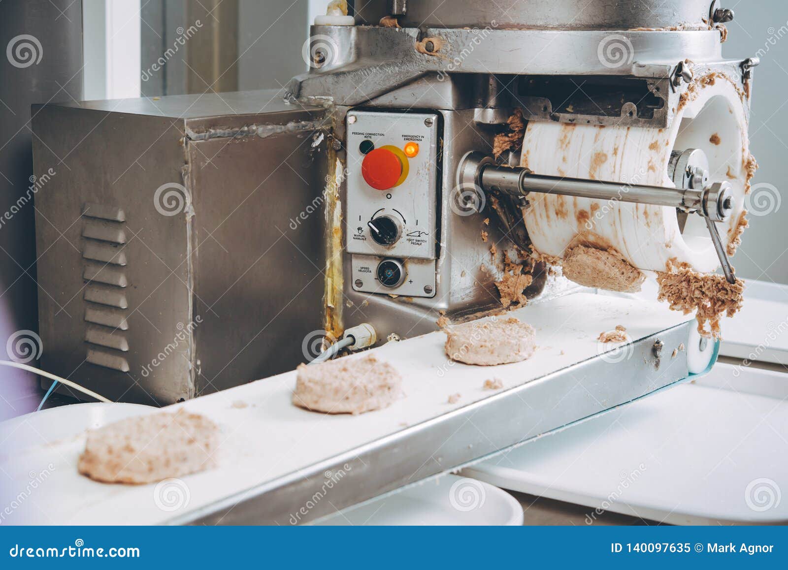 Cutlet making factory stock image. Image of tasty, automated - 140097635