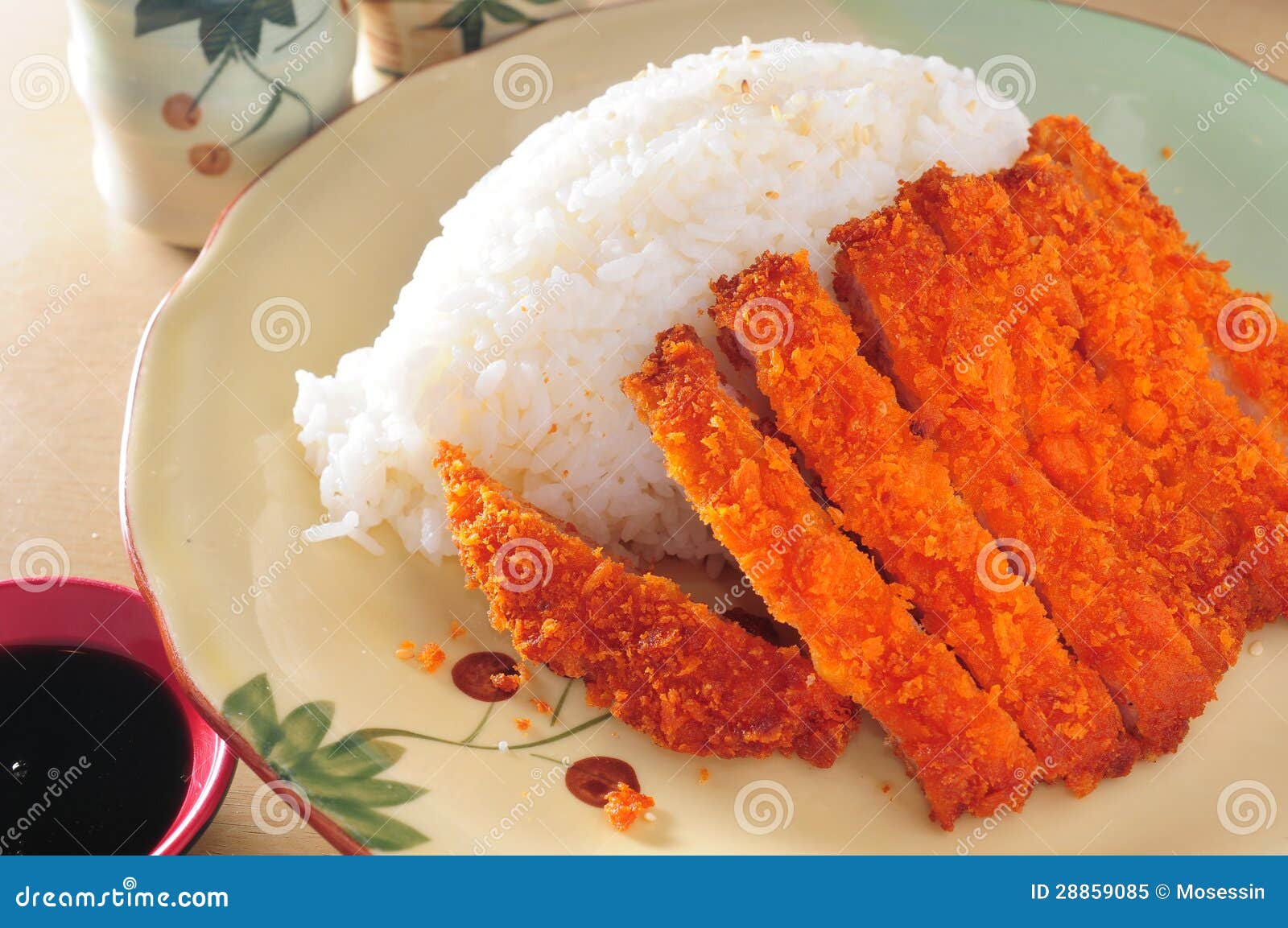 Cutlet pork rice stock image. Image of style, rice, japan - 28859085