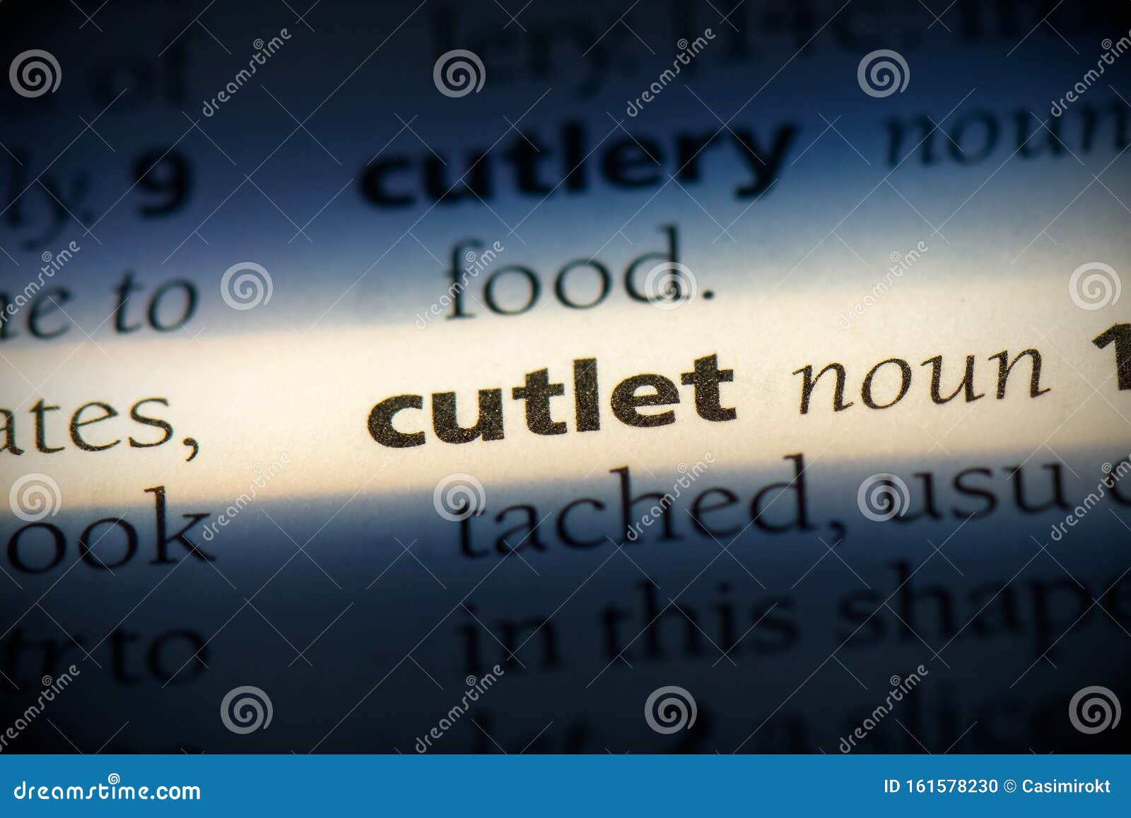 Cutlet stock photo. Image of text, etymology, education - 161578230
