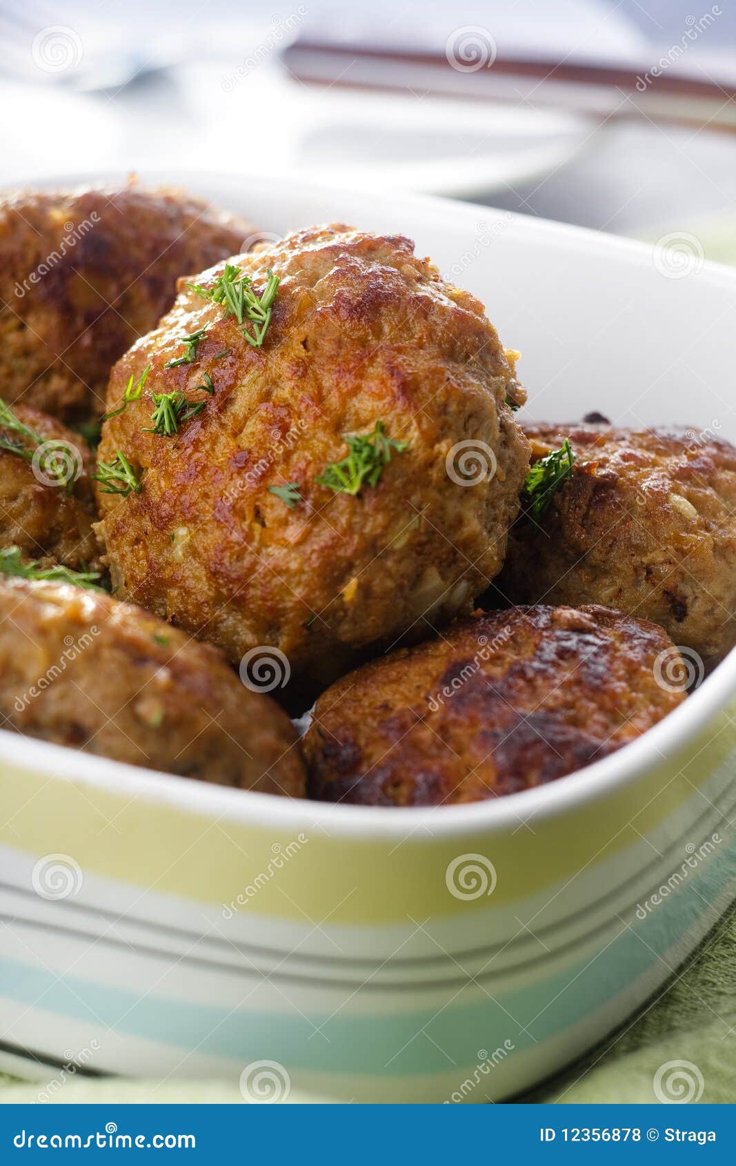 Cutlets stock photo. Image of fabric, bowl, chop, metal - 12356878