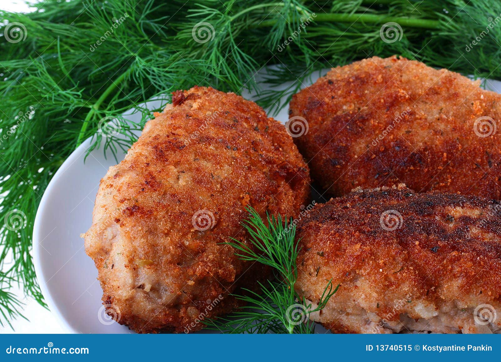 Cutlets stock image. Image of restaurant, prepared, herb - 13740515