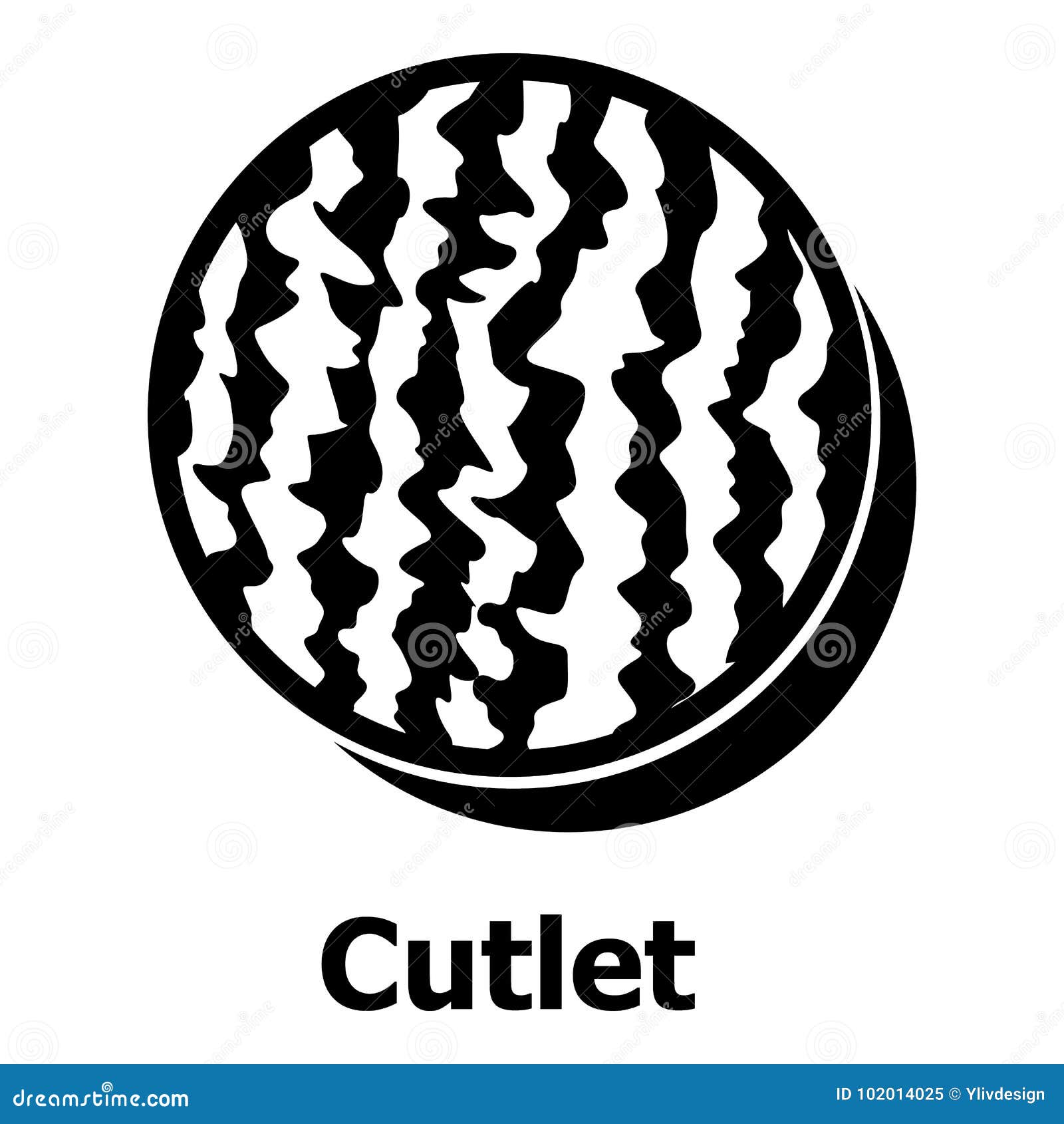 Cutlets Icon, Simple Black Style Stock Vector - Illustration of bread ...