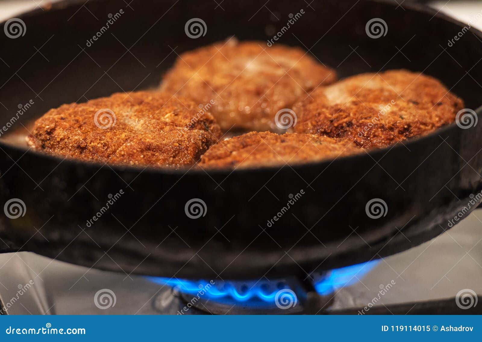 Process of Frying of Meat Cutlets Stock Image - Image of cutlets ...
