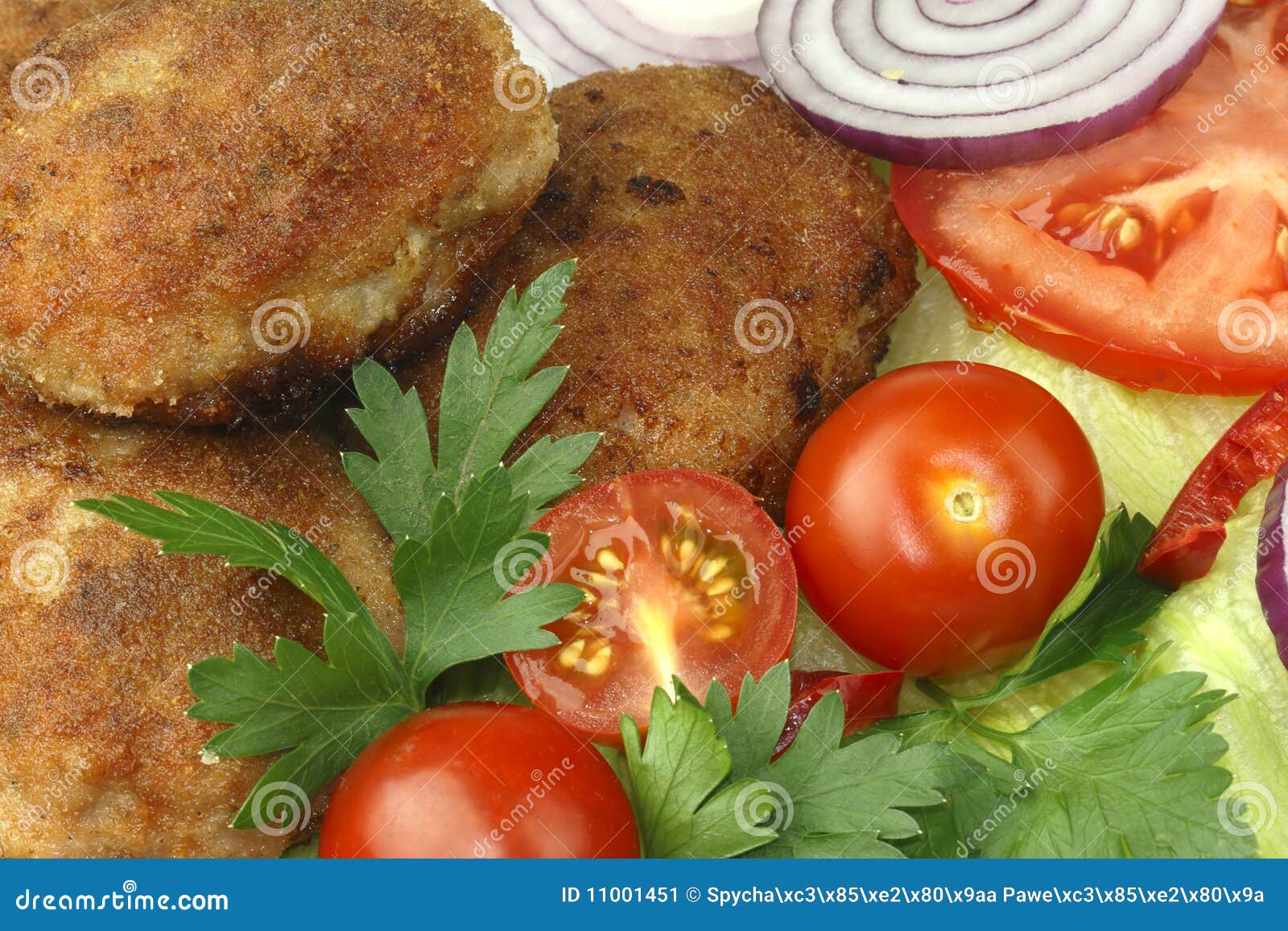 Cutlets and vegetables stock image. Image of eating, tradition - 11001451