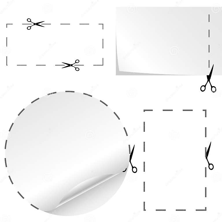 Cutoff paper coupons stock vector. Illustration of light - 13713548