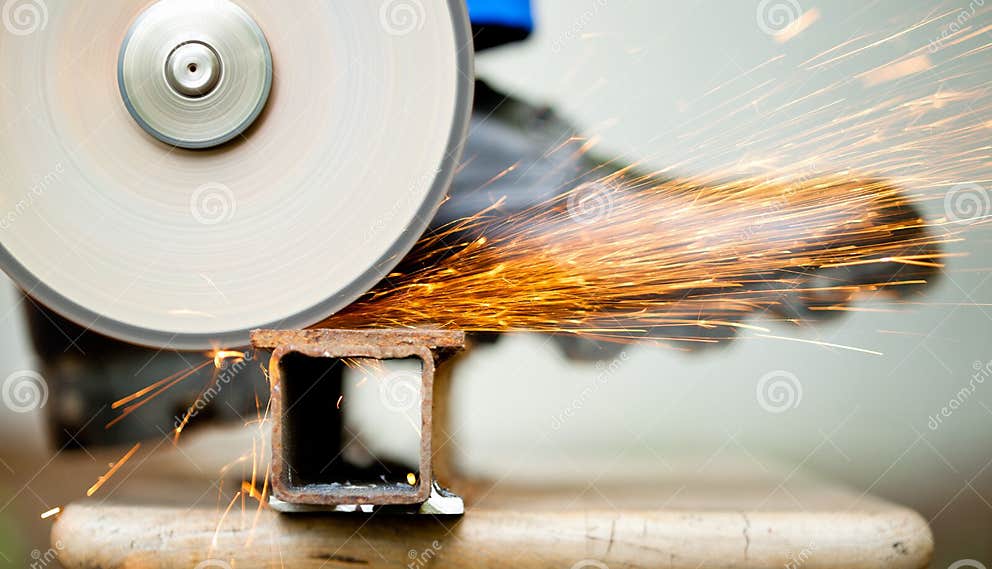 Cutoff wheel in action stock image. Image of cutoff, wheel - 16597173