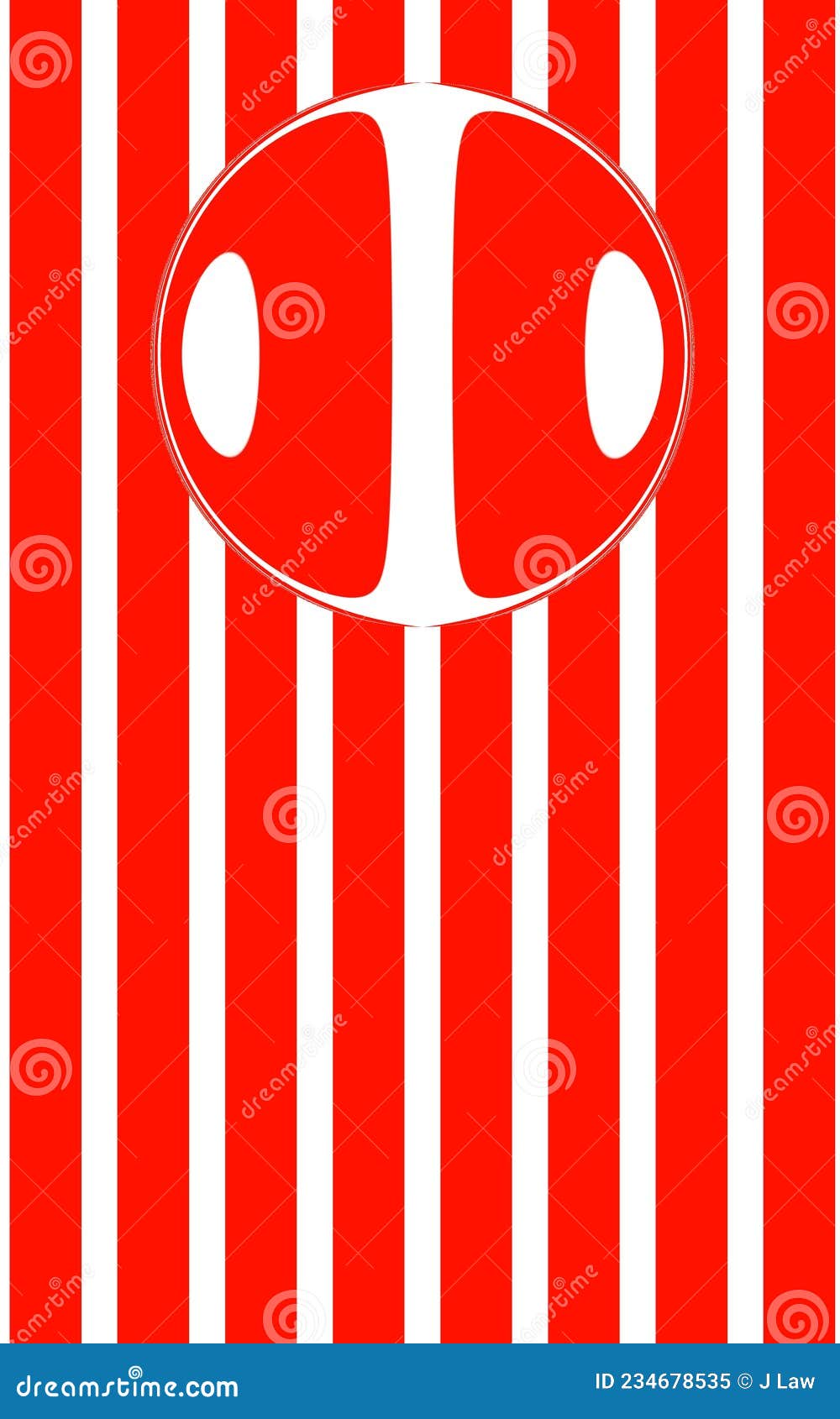 Cutout Circlar Globe in Red and White Striped Pattern and Design Stock ...