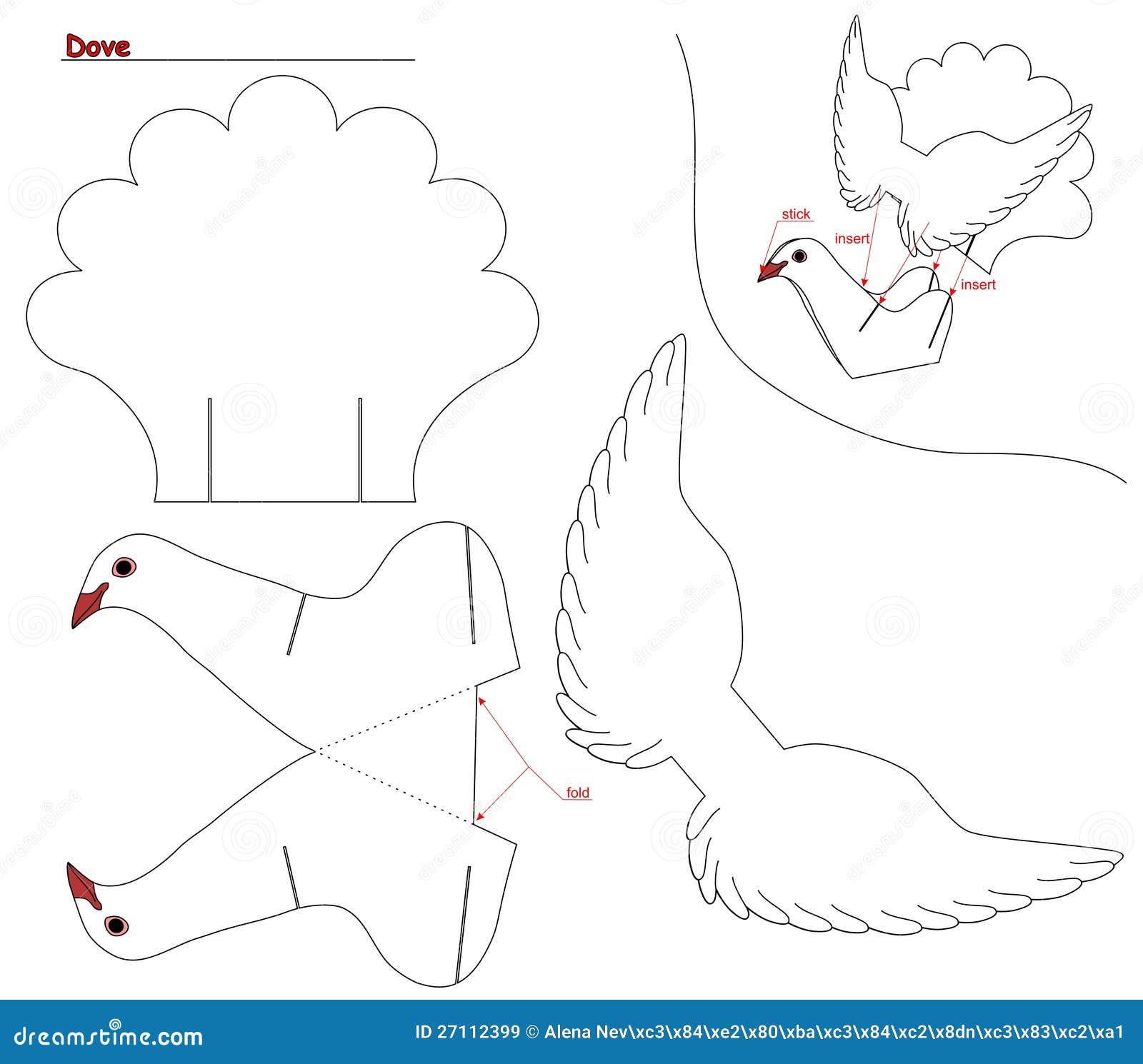 Cutout dove stock illustration. Illustration of pigeon - 27112399