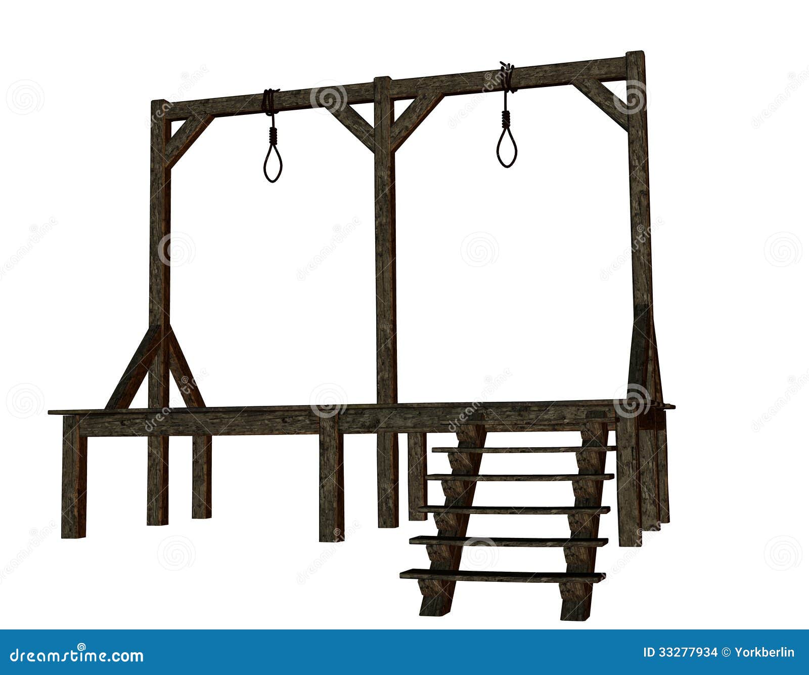 Cutout - Gallows from the Middle Ages Stock Illustration - Illustration ...