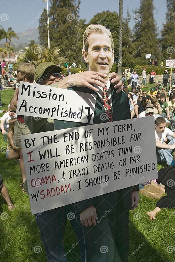 Cutout of George W. Bush editorial photography. Image of crowd - 26279842