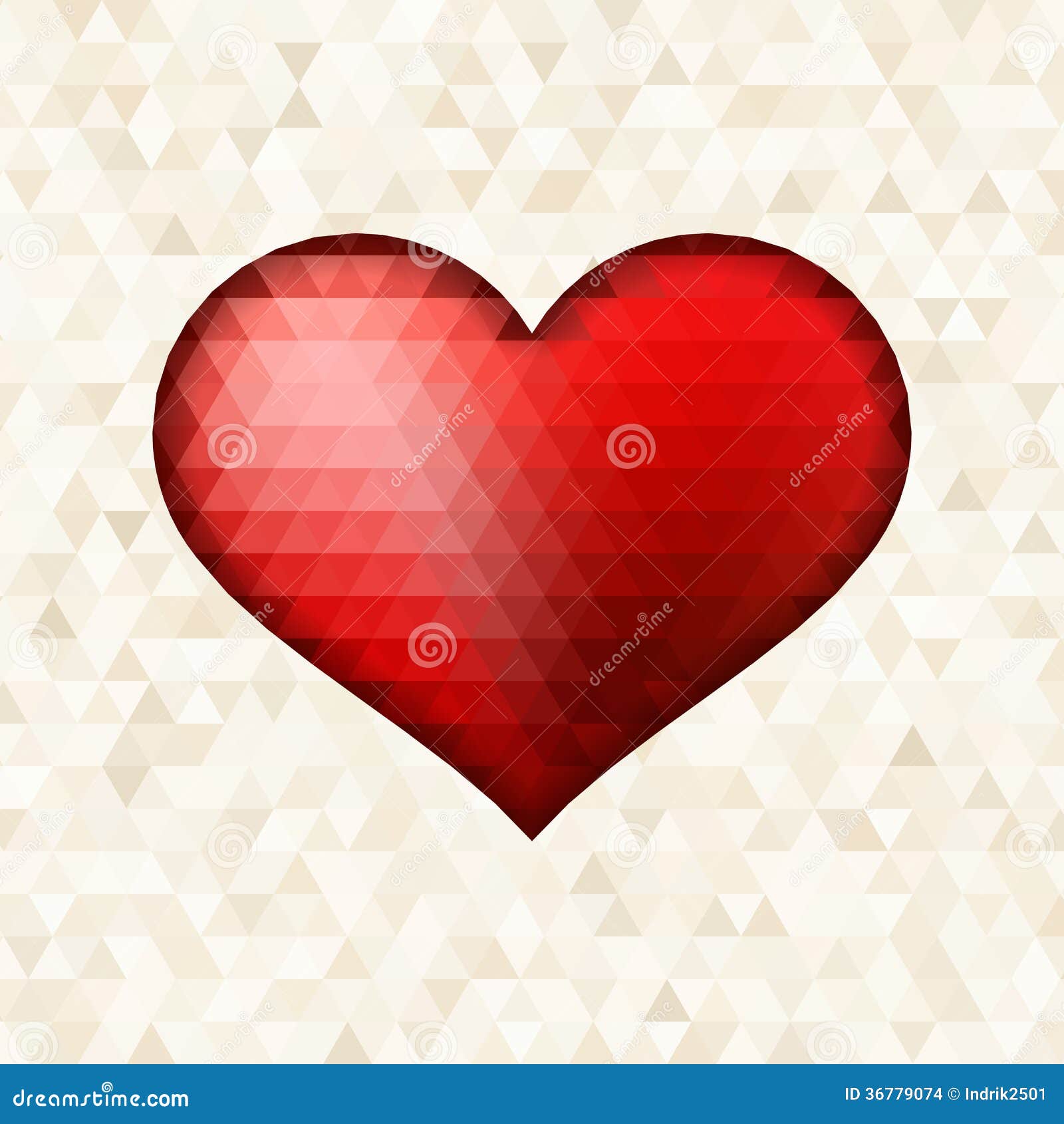 Cutout Heart with Triangles Pattern. + EPS10 Stock Vector ...