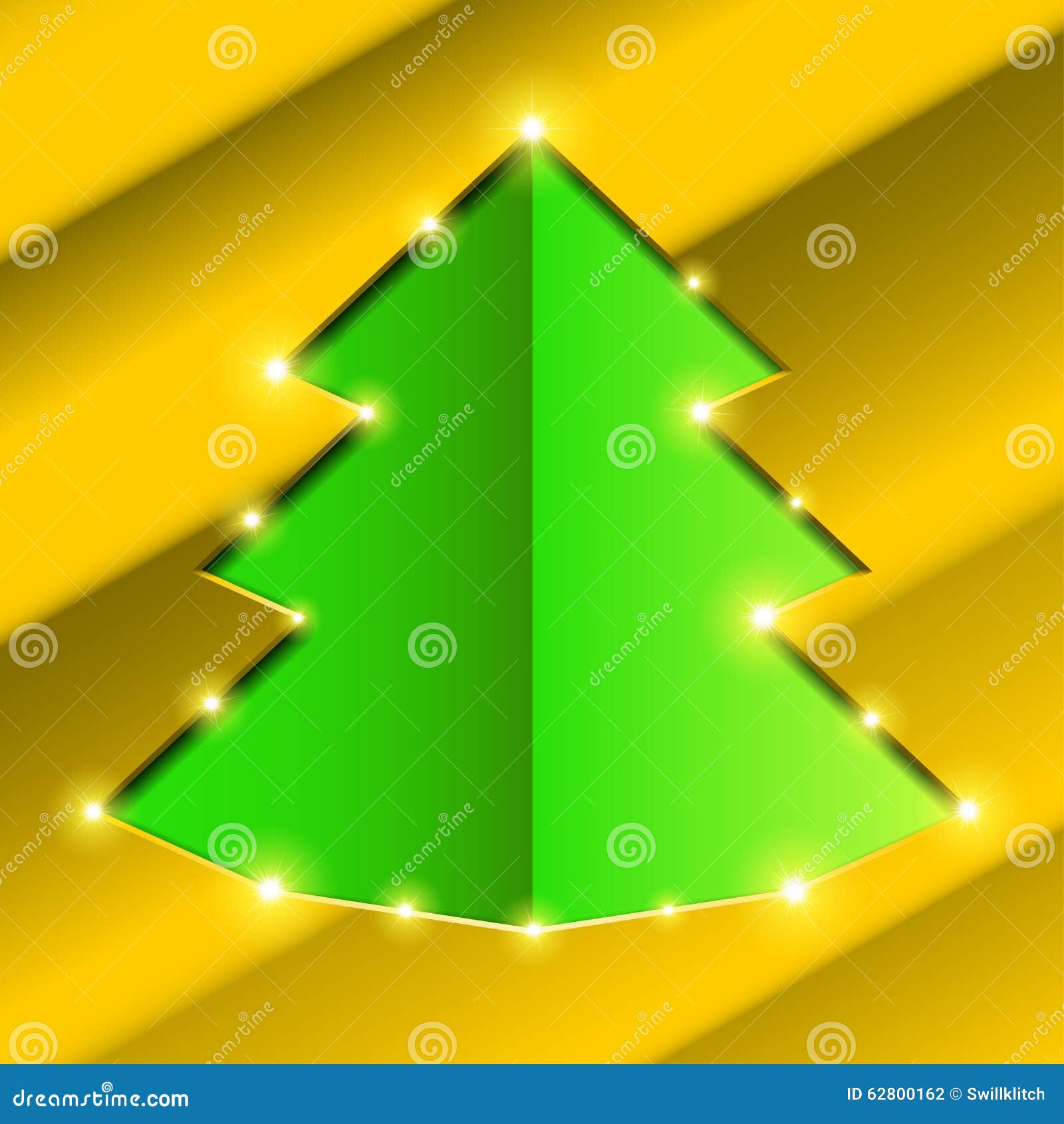 Cutout Hole Frame Christmas Tree Stock Vector - Illustration of origami ...