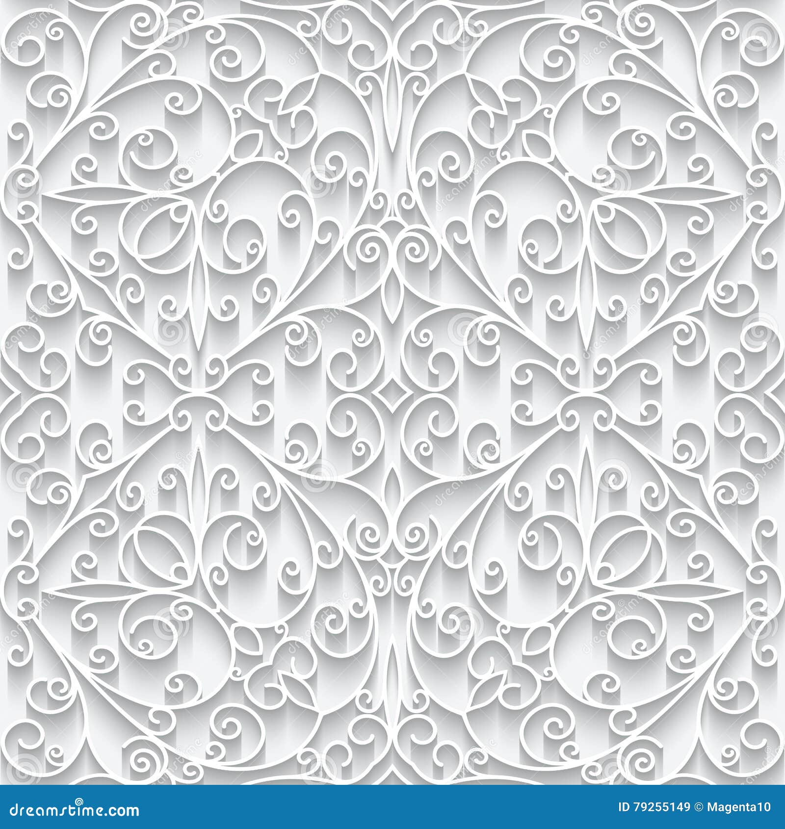 Cutout Paper Lace Texture, Seamless Pattern Cartoon Vector ...