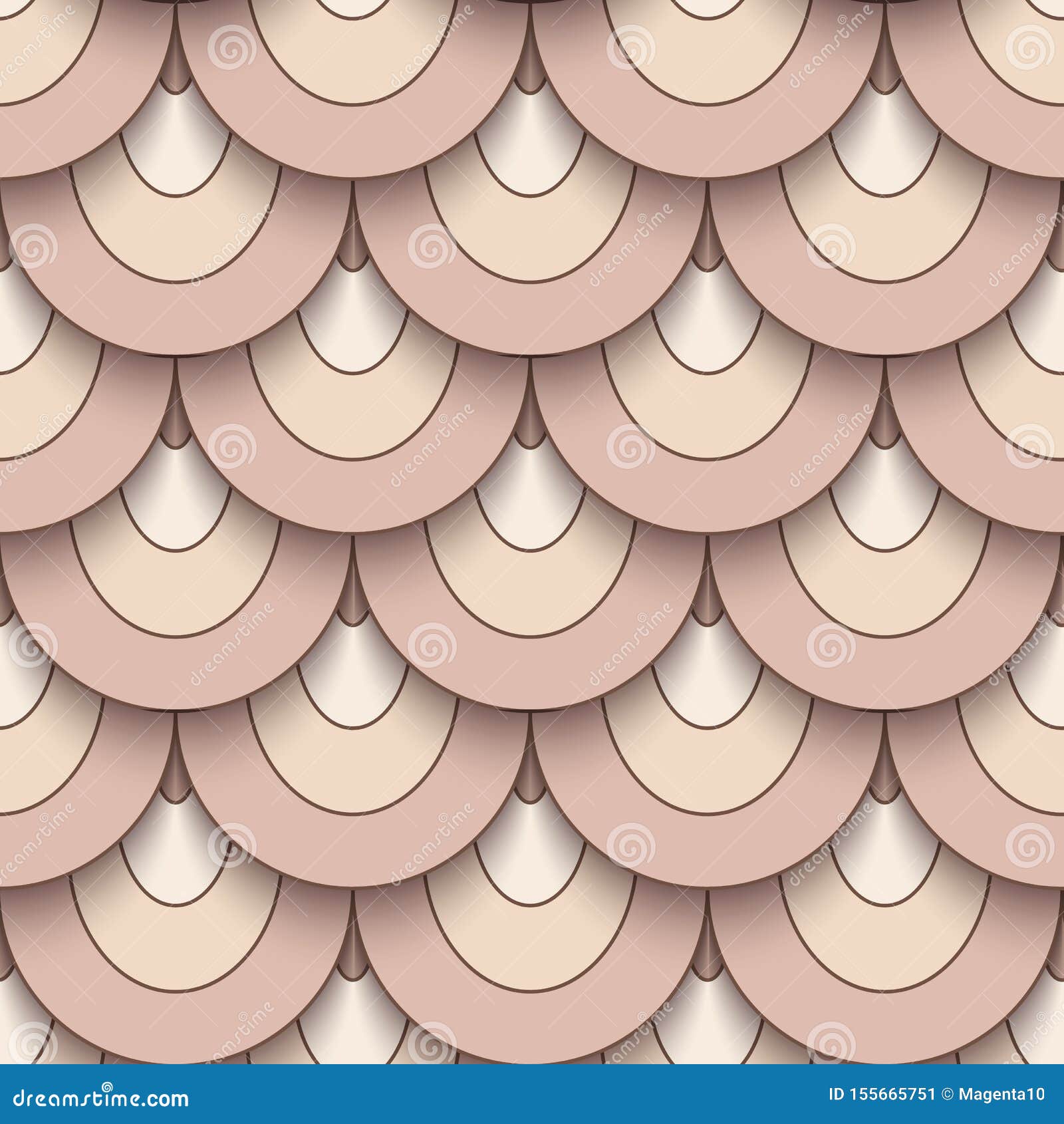 Fish Scale Seamless Pattern, Cutout Paper Background Stock Vector ...