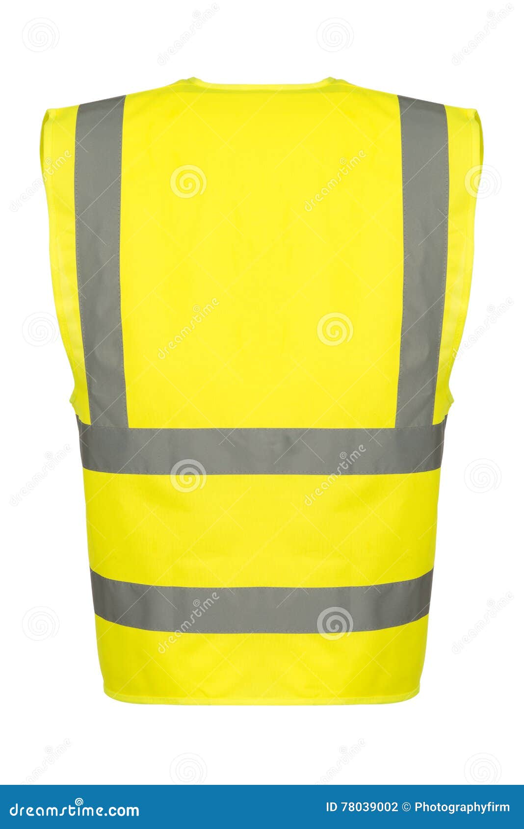 Cutout of Rear of Yellow Safety Vest Stock Photo - Image of rear ...
