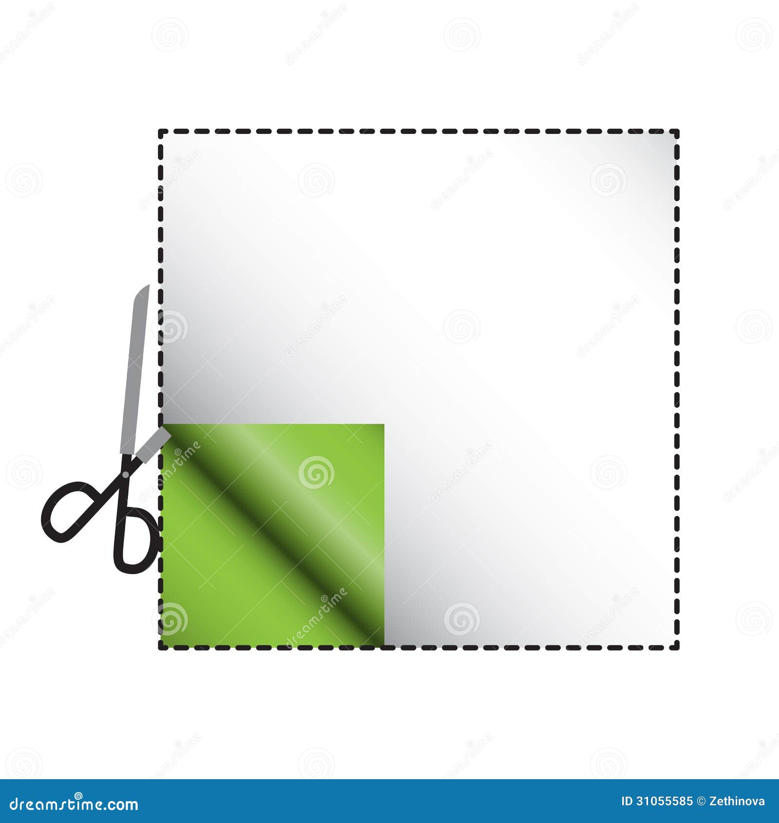 Cutout Square stock vector. Illustration of color, white - 31055585