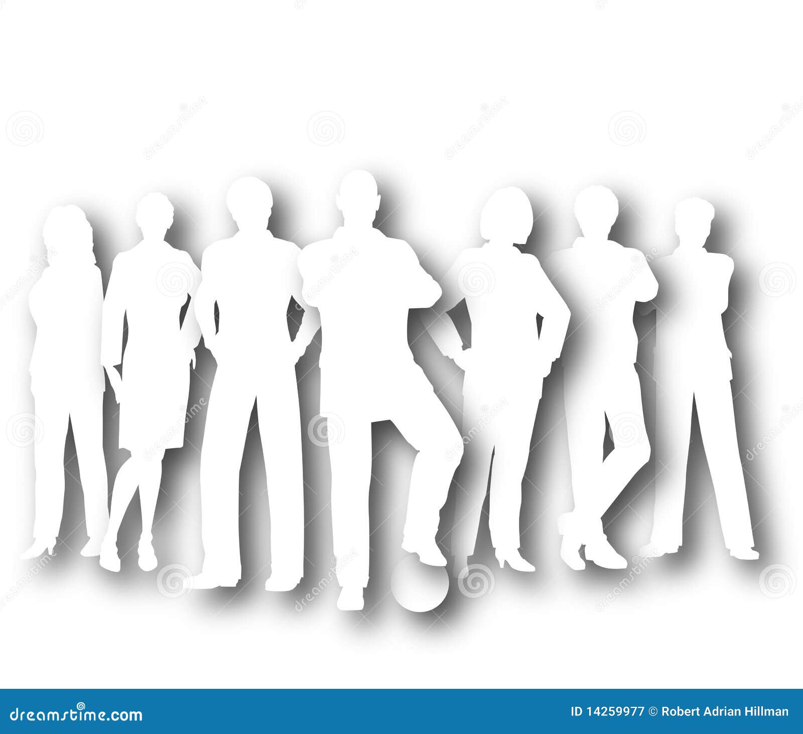 Cutout team stock illustration. Illustration of ball - 14259977