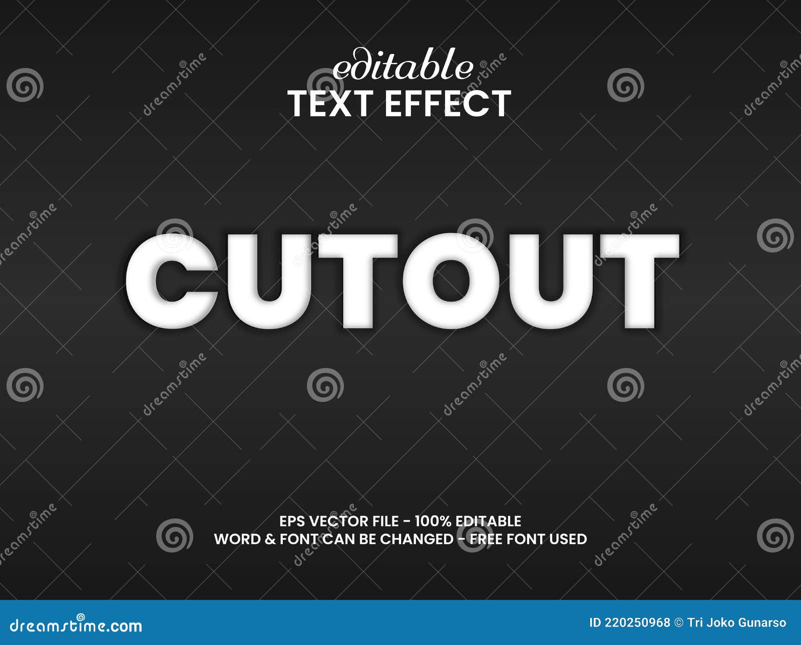 Cutout Text Effect. Paper Cut Text Editable Font. Clean Easy To Use and ...