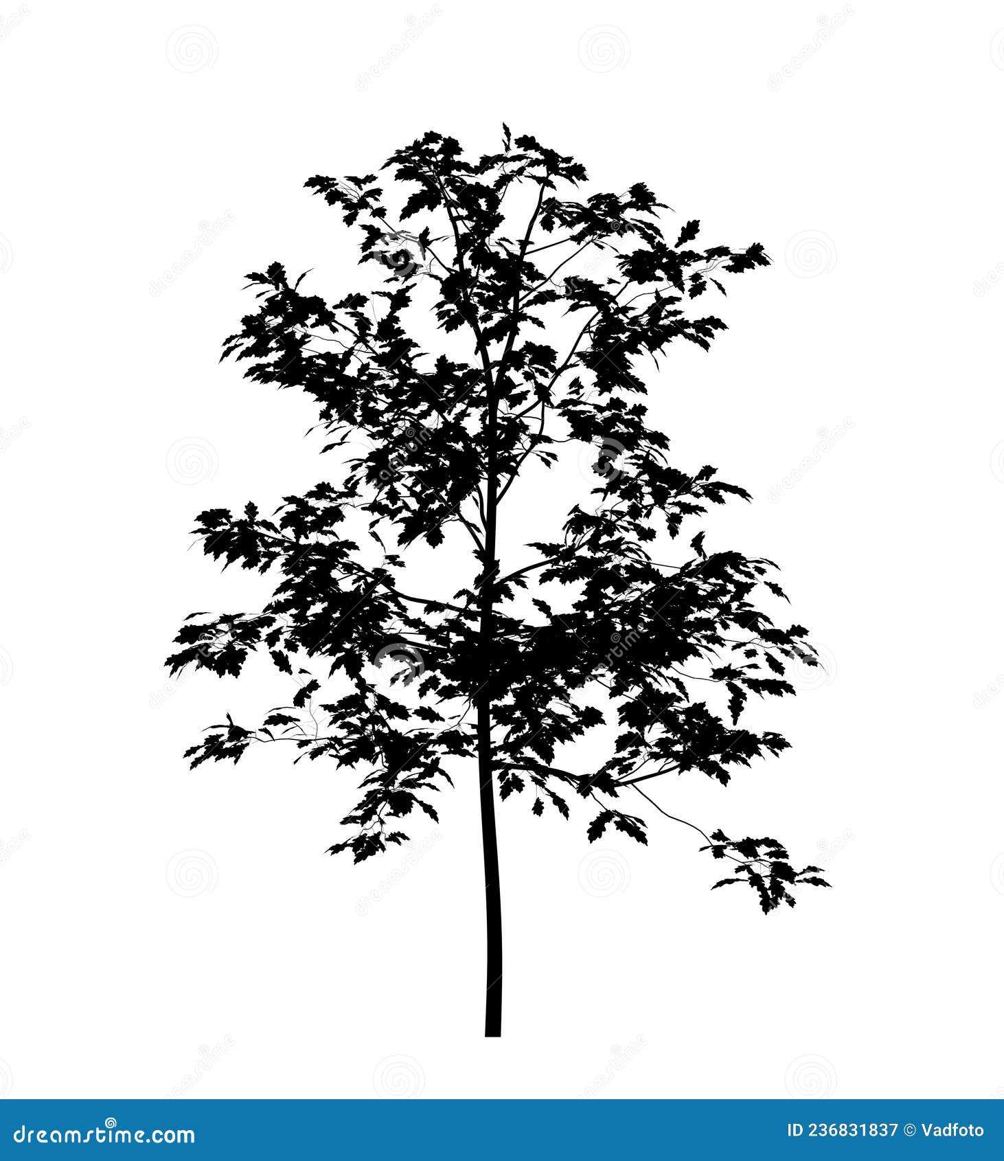 Cutout Tree With Green Foliage On A Recycled Paper Background Royalty ...