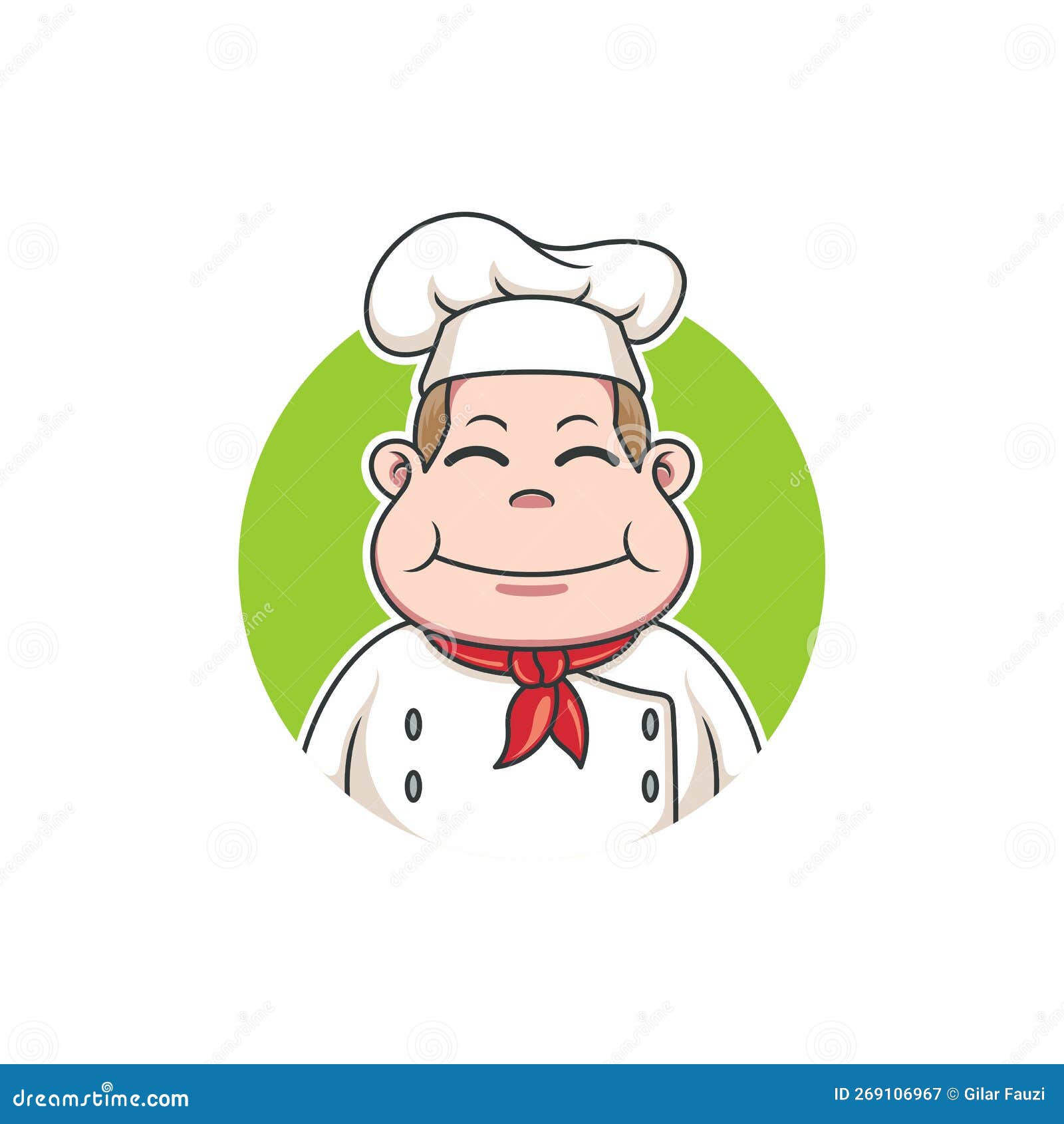 Cutr cartoon chef stock vector. Illustration of happy - 269106967