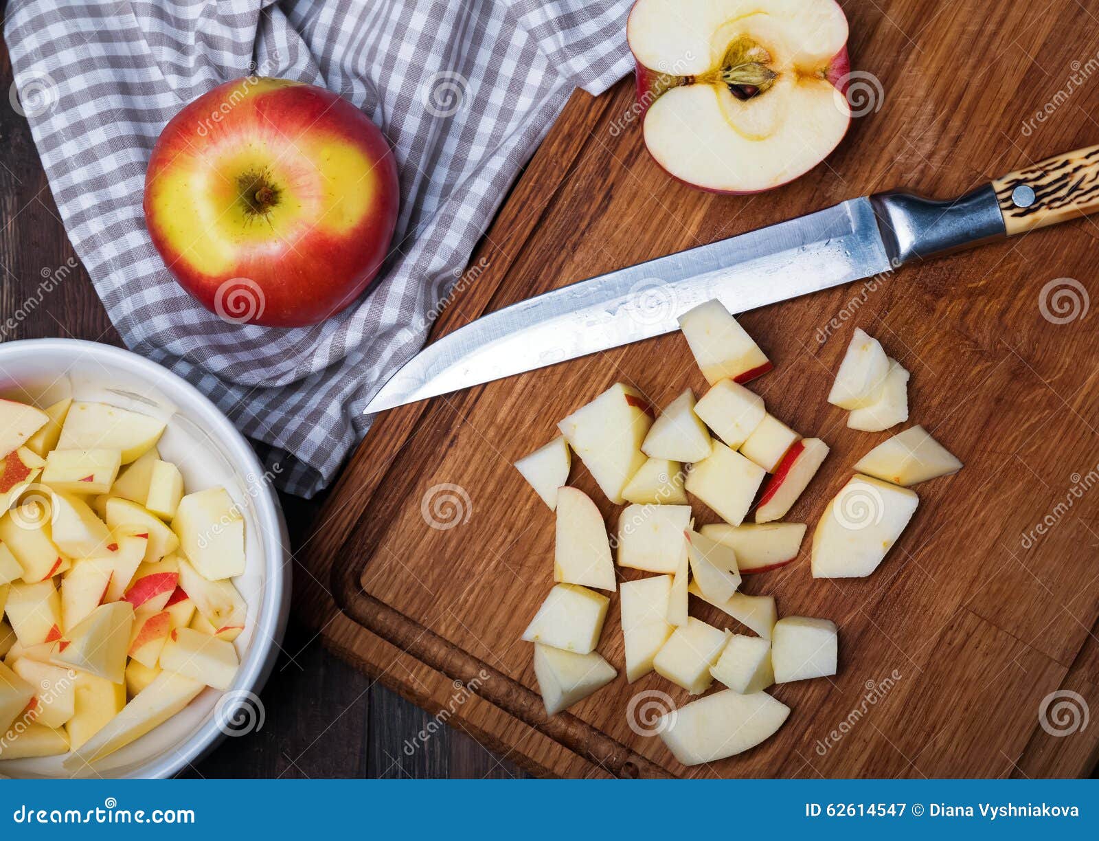 Cutted Apples on the Wooden Board Stock Image - Image of grey, apple ...