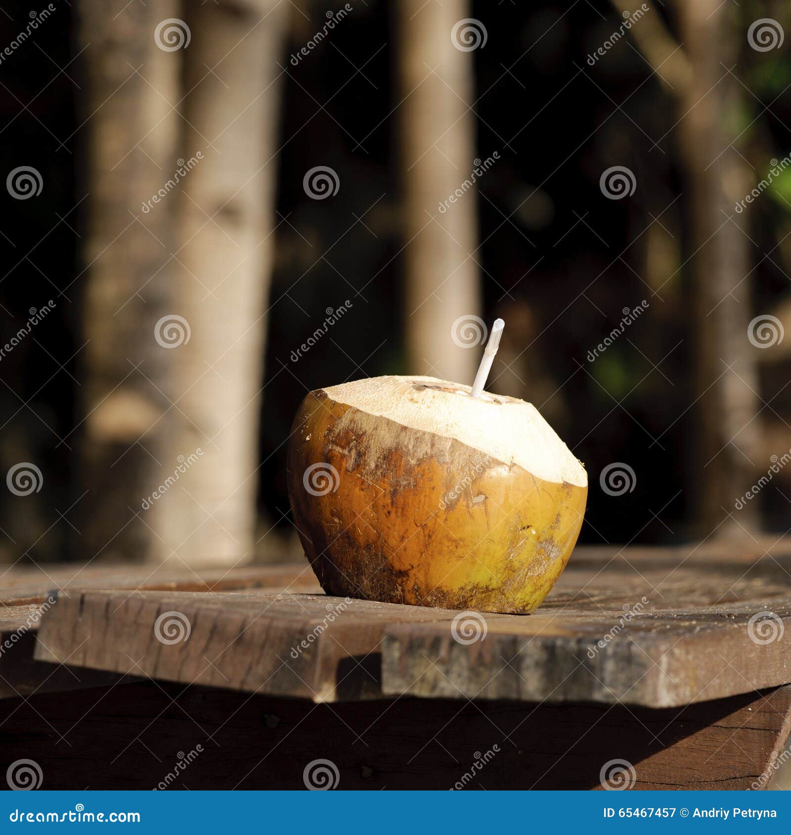 Cutted Coconut with Drinking Pipe Stock Image - Image of fruit ...