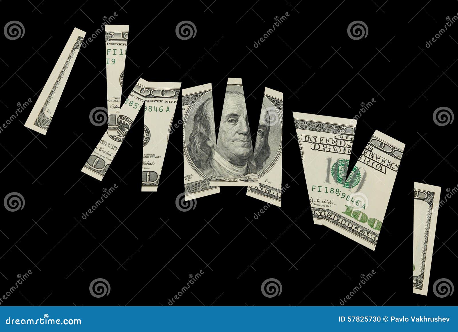 Cutted Dollar Banknote- Financial Concept Stock Photo - Image of green ...