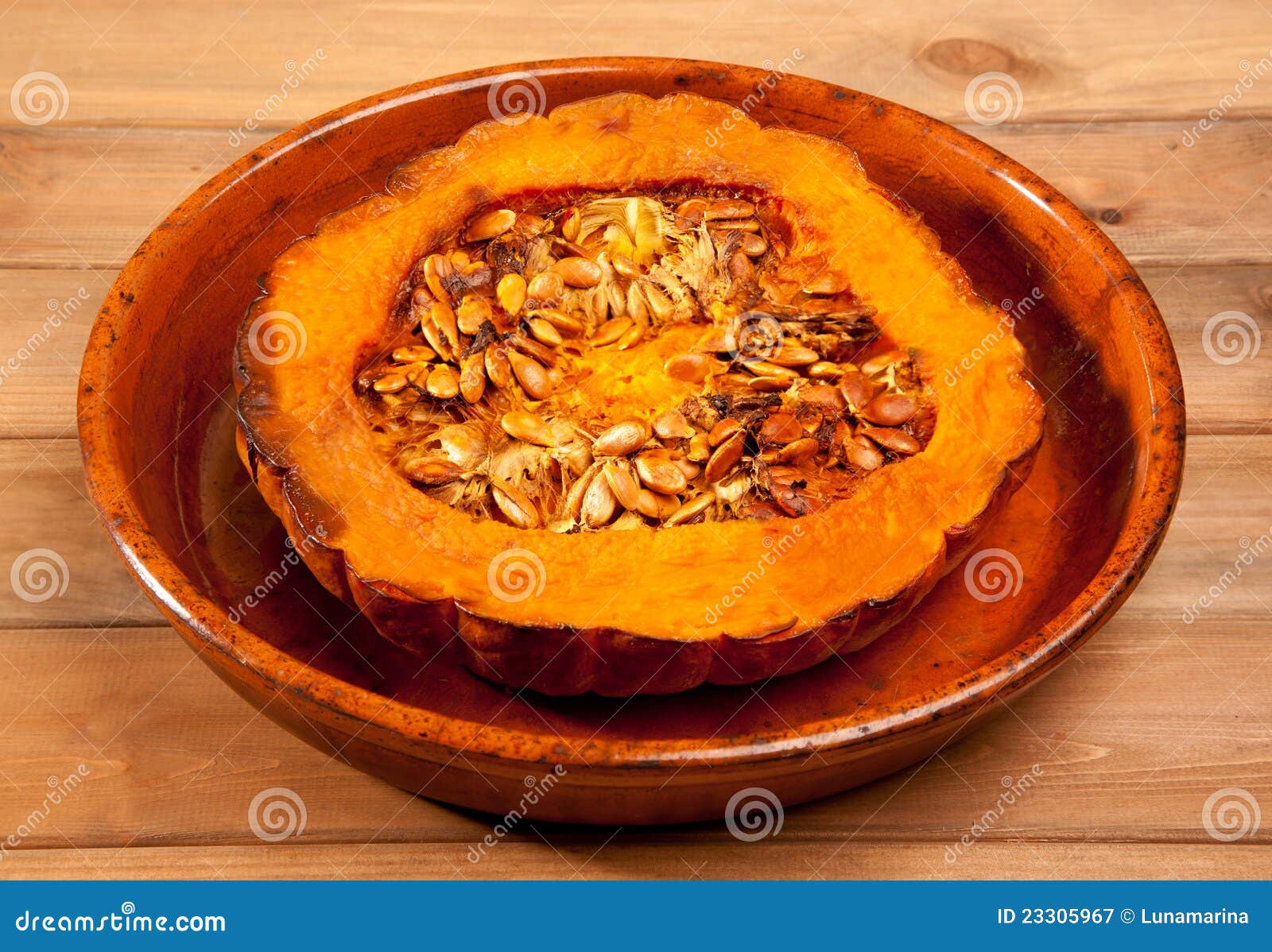 Cutted Half Pumpkin Roasted Pumpkin Stock Image - Image of health, ripe ...