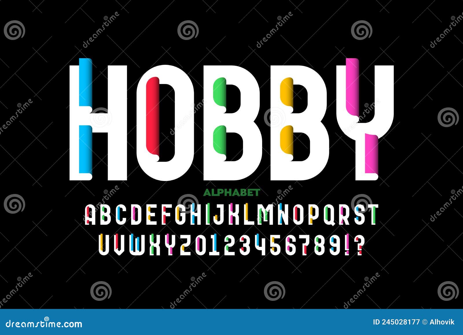 Cutted Font Vector Illustration | CartoonDealer.com #113746208