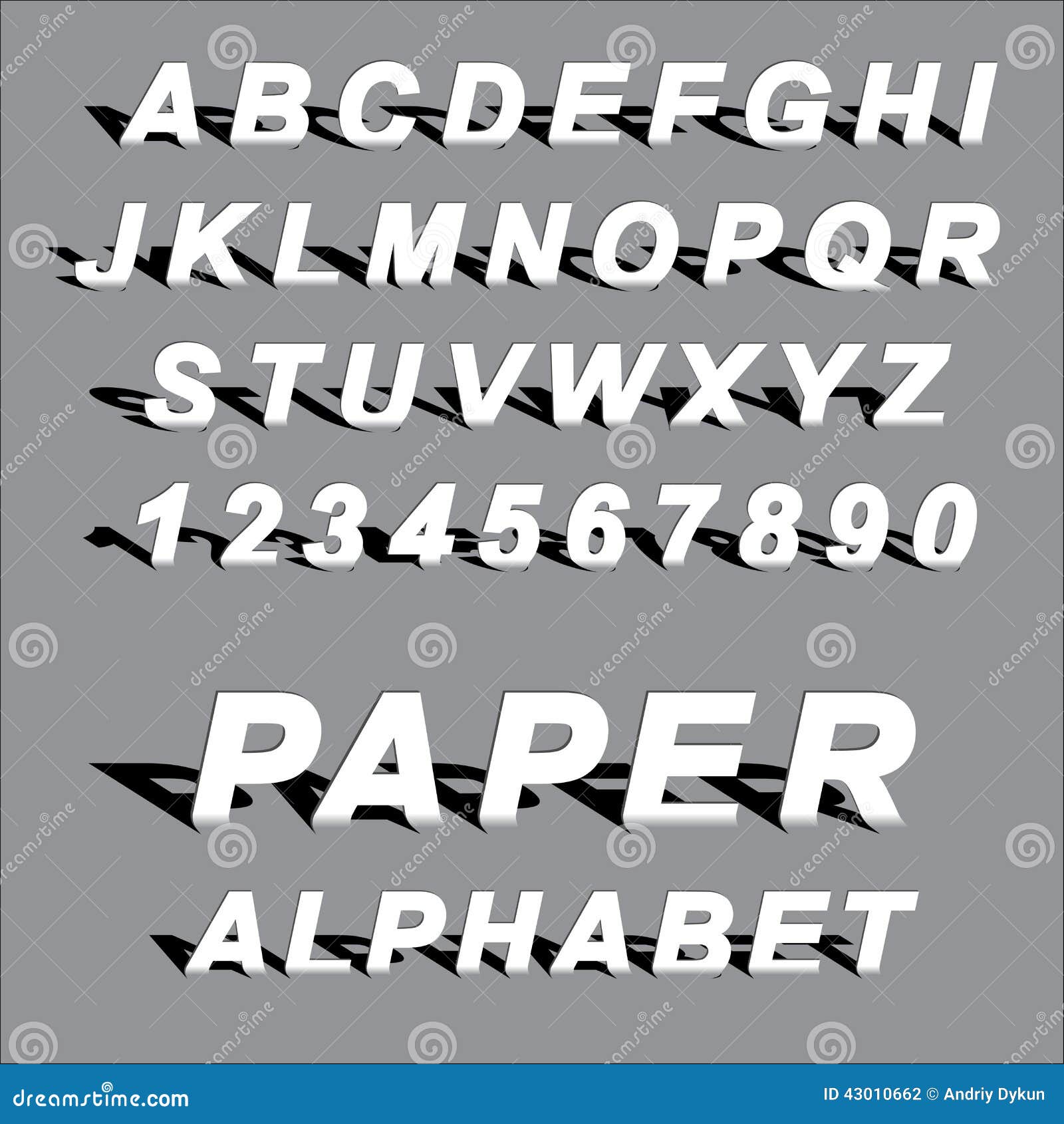 Cutted Paper Alphabet Letters Vector Illustration | CartoonDealer.com ...