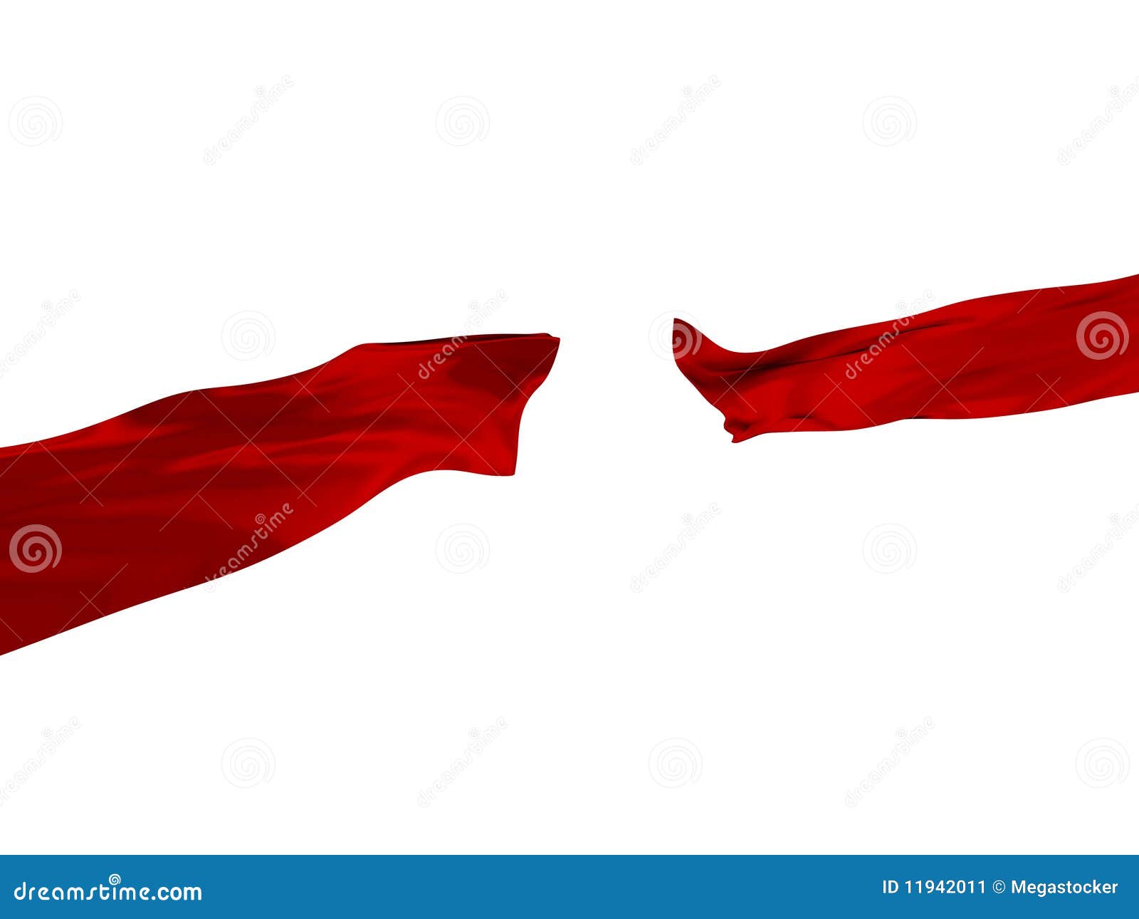 Cutted red ribbon stock illustration. Illustration of colour - 11942011