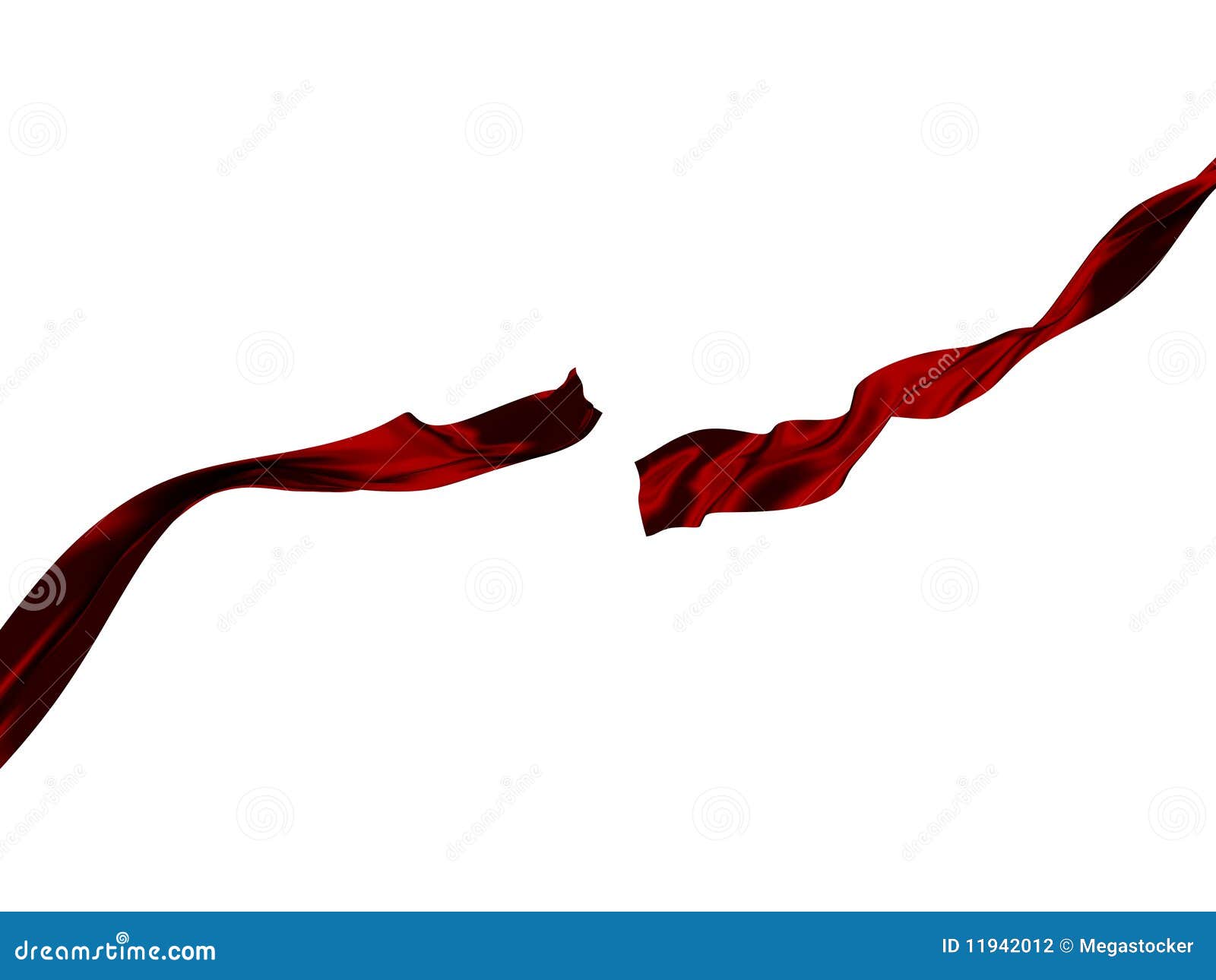 Cutted red ribbon stock illustration. Illustration of creative - 11942012