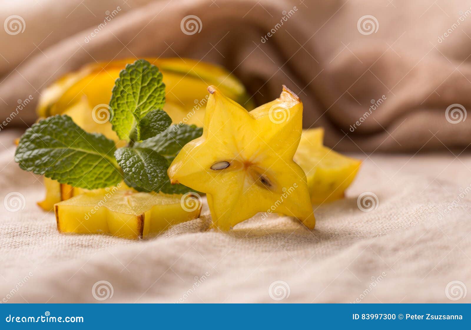 Cutted Starfruit or Carambola Stock Photo - Image of object, juicy ...