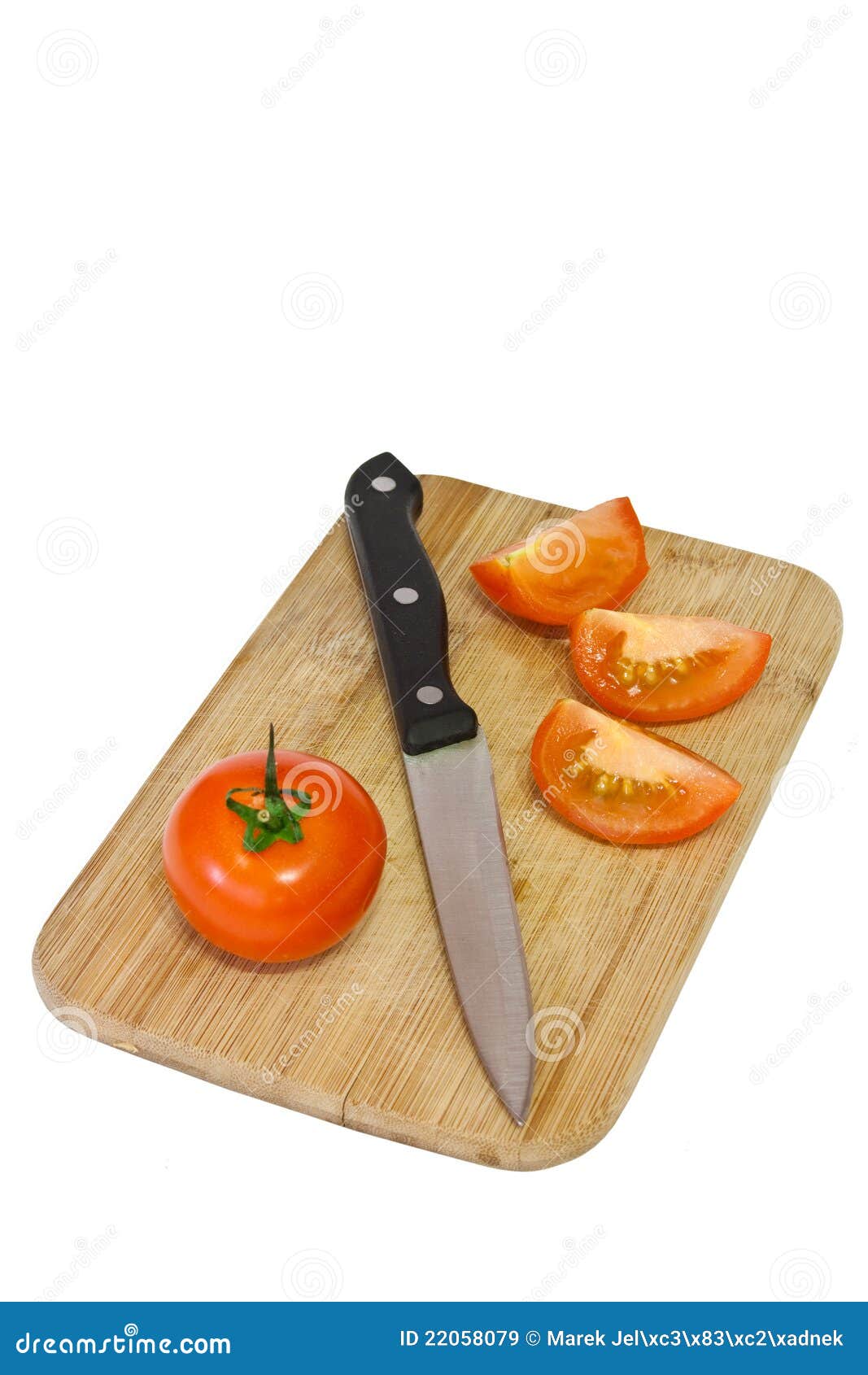 Cutted tomato stock image. Image of vegetable, board - 22058079