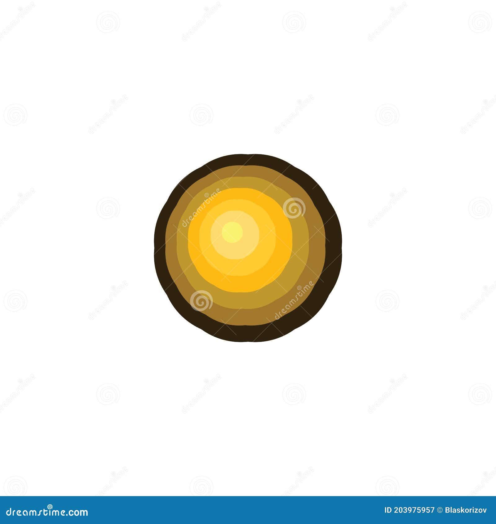 Cutted Tree Rings Logo Icon Symbol Design Element Stock Vector ...