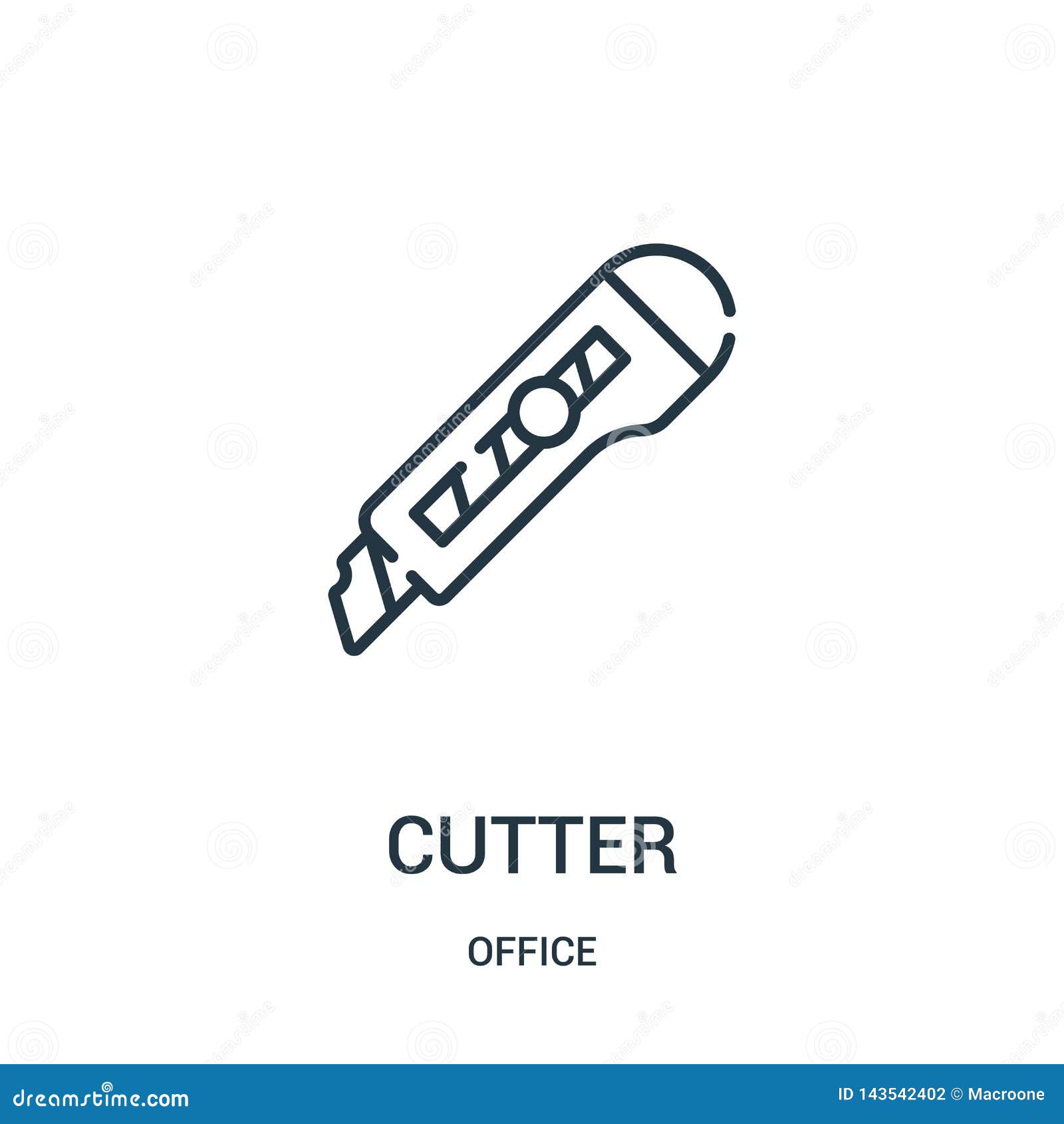 Cutter Icon Vector from Office Collection. Thin Line Cutter Outline ...