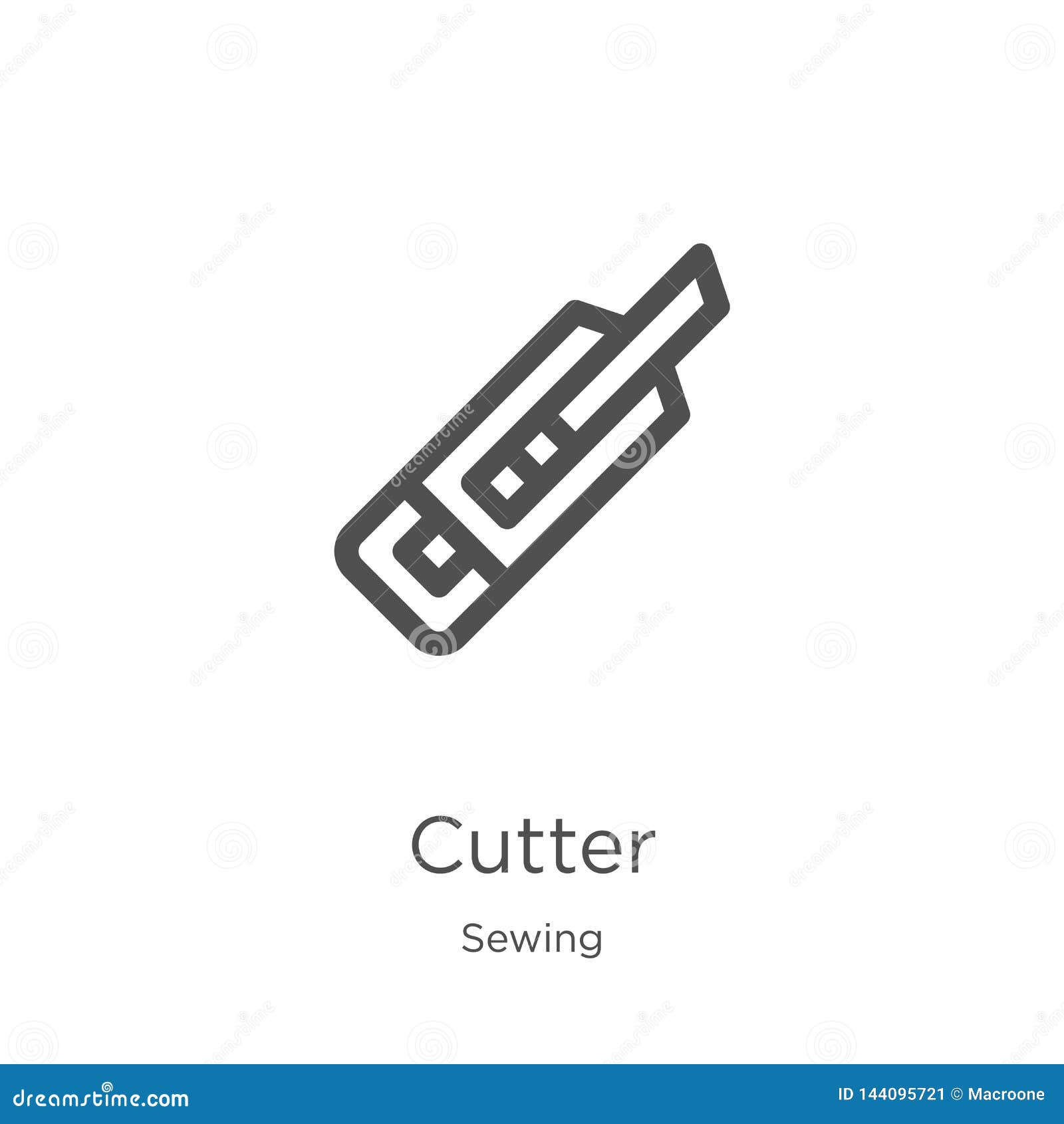 Cutter Icon Vector from Sewing Collection. Thin Line Cutter Outline ...