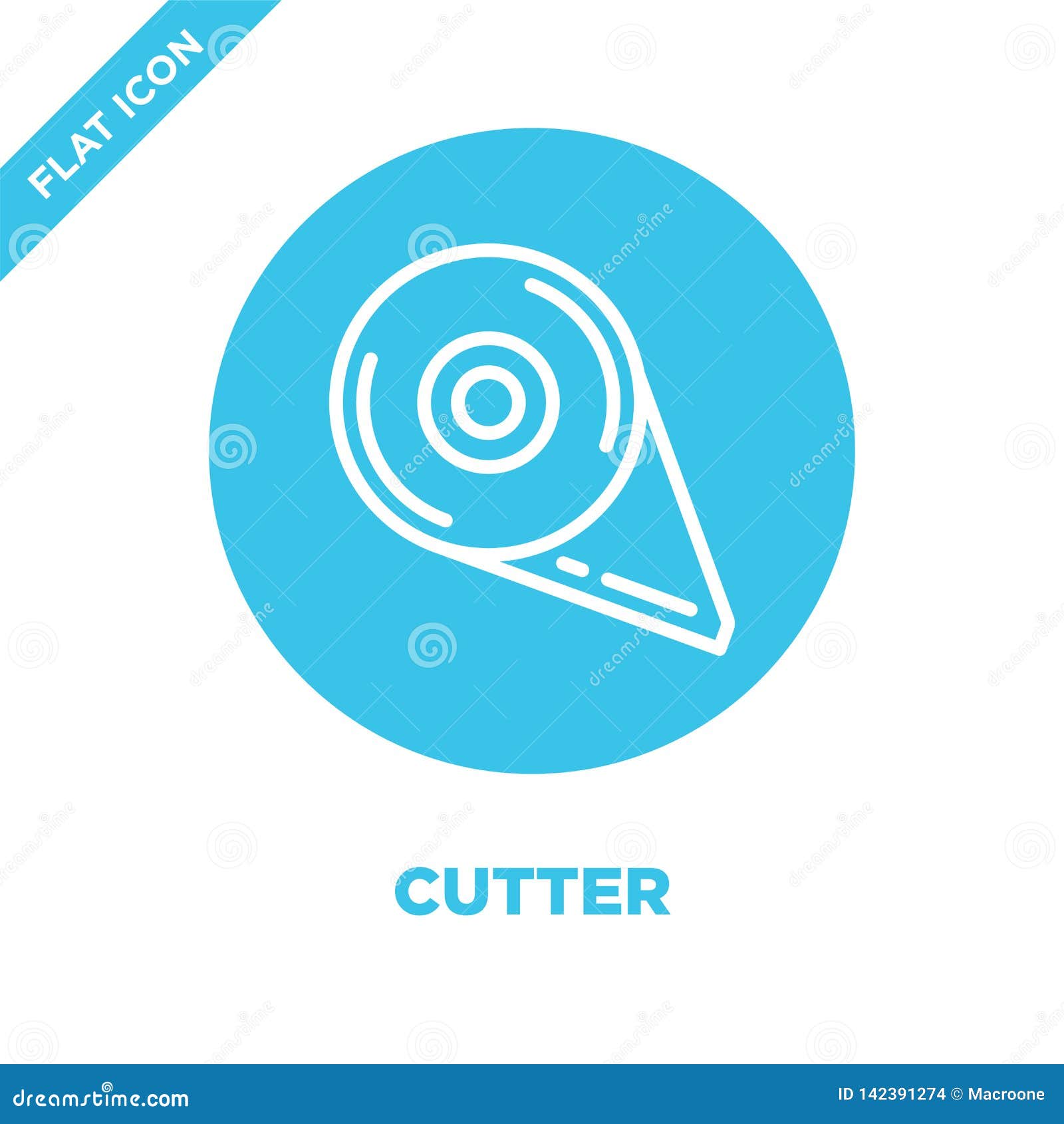 Cutter Icon Vector from Stationery Collection. Thin Line Cutter Outline ...