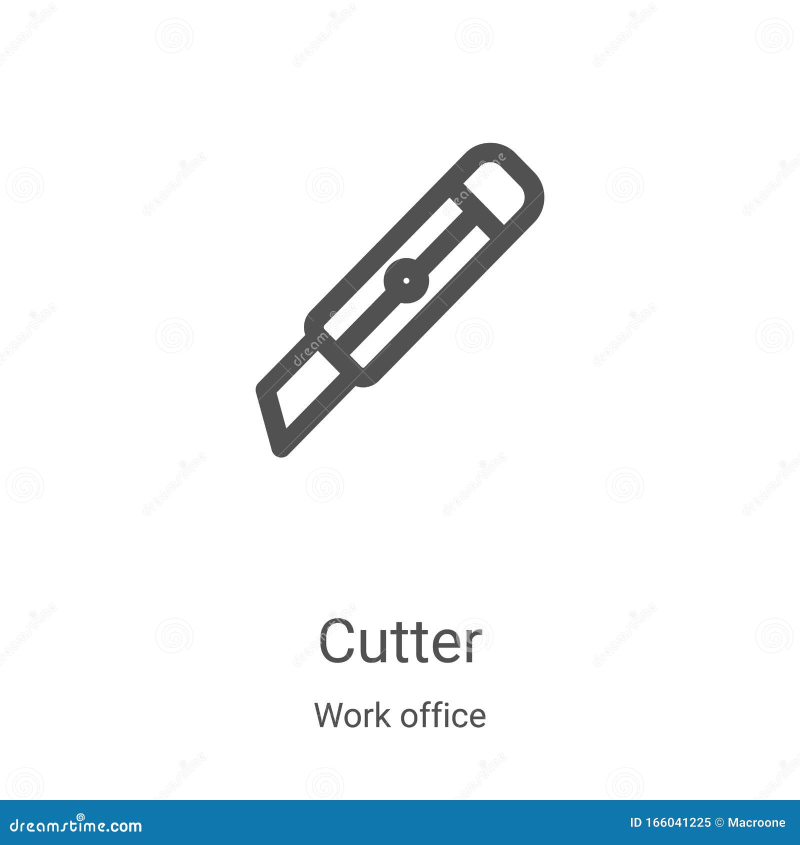 Cutter Icon Vector from Work Office Collection. Thin Line Cutter ...