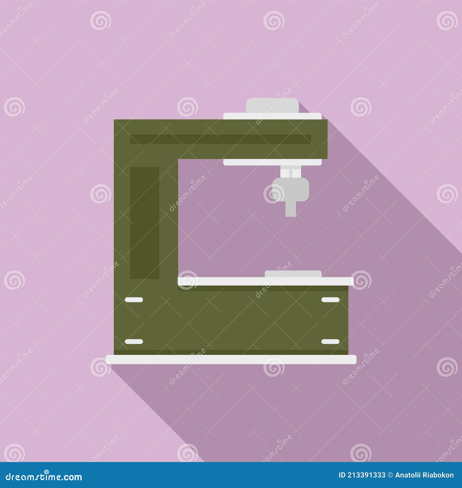 Cutter Milling Machine Icon, Flat Style Stock Vector - Illustration of ...