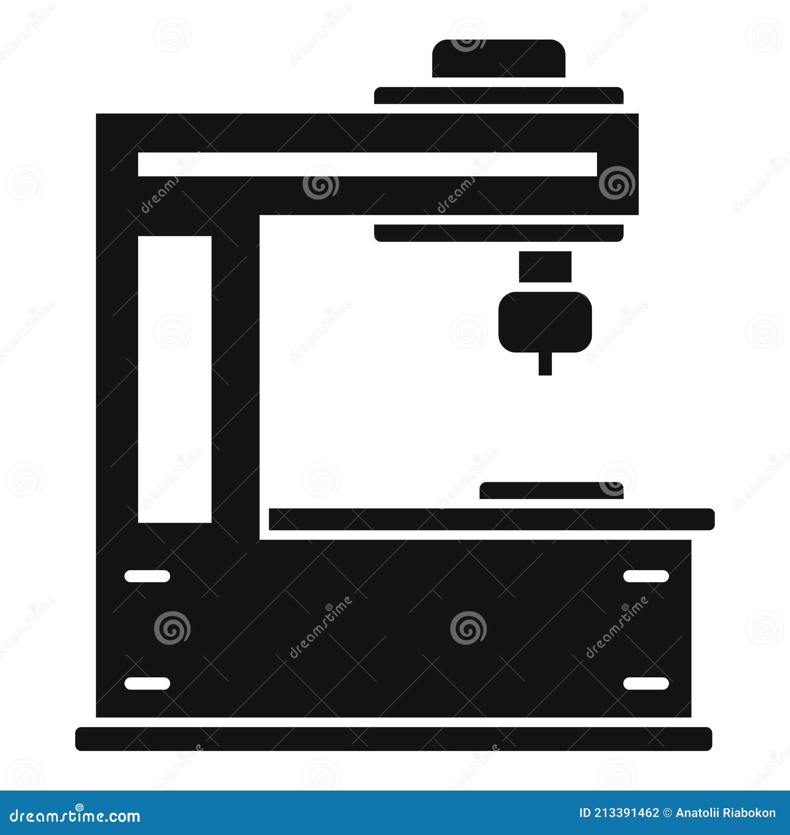 Cutter Milling Machine Icon, Simple Style Stock Vector - Illustration ...