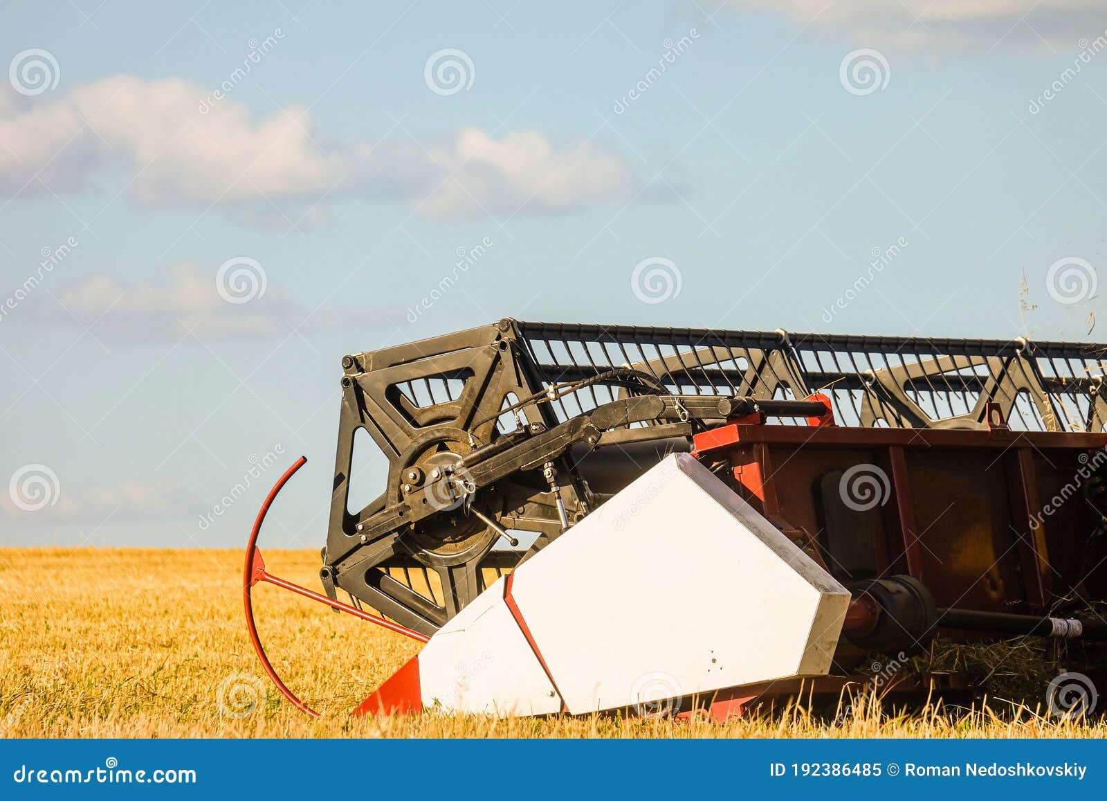 Reaping-machine Threshing-machine With Work Royalty-Free Stock Image ...