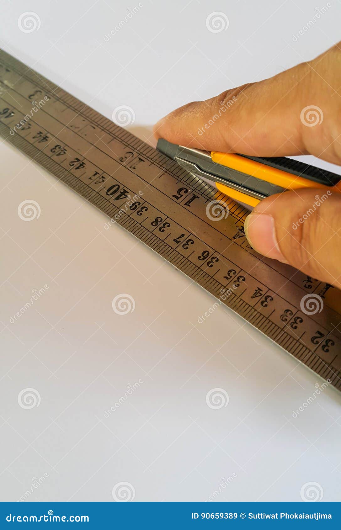 Cutter Ruler Paper stock image. Image of creation, object - 90659389